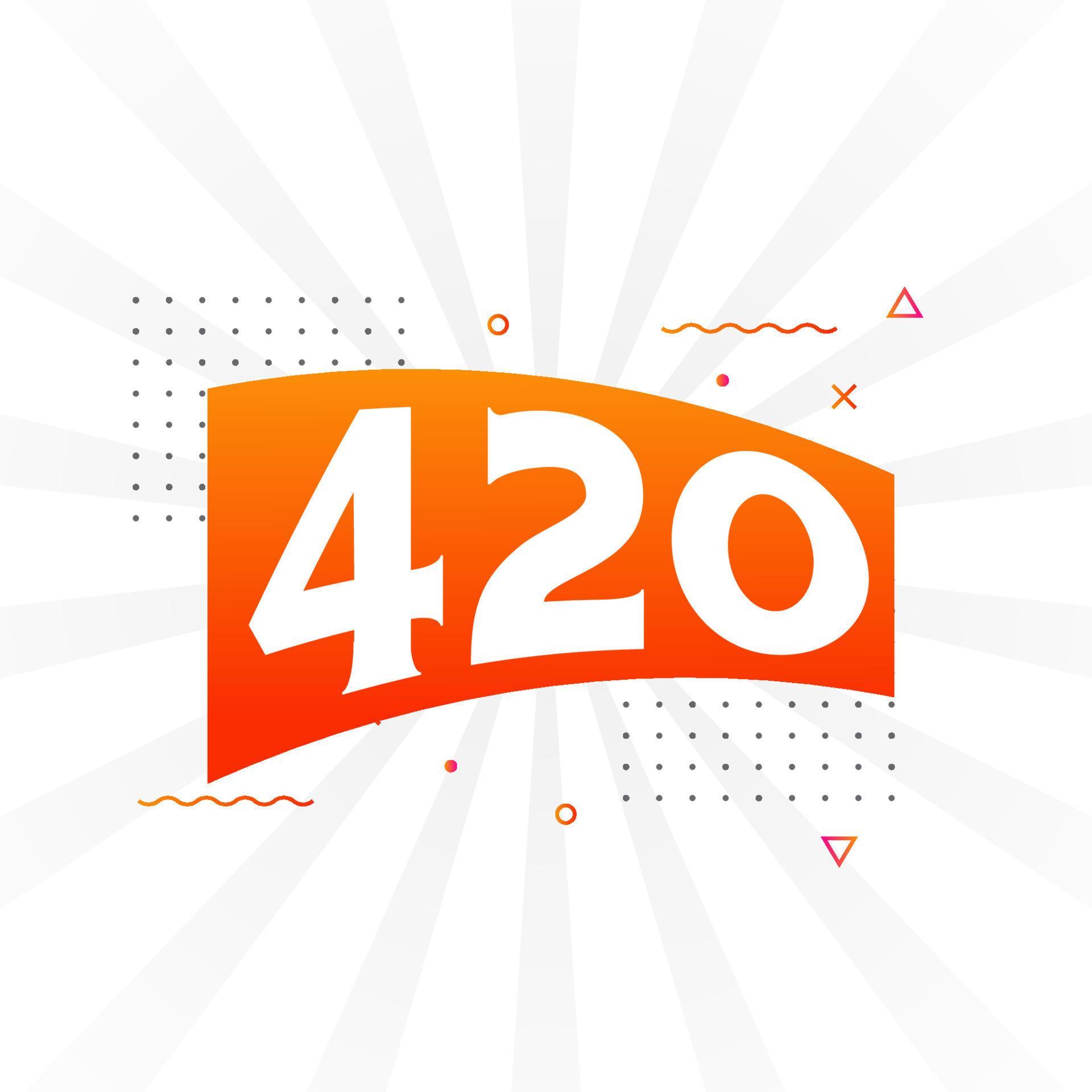 420 number vector font alphabet. Number 420 with decorative element stock vector 13886627 Vector ...
