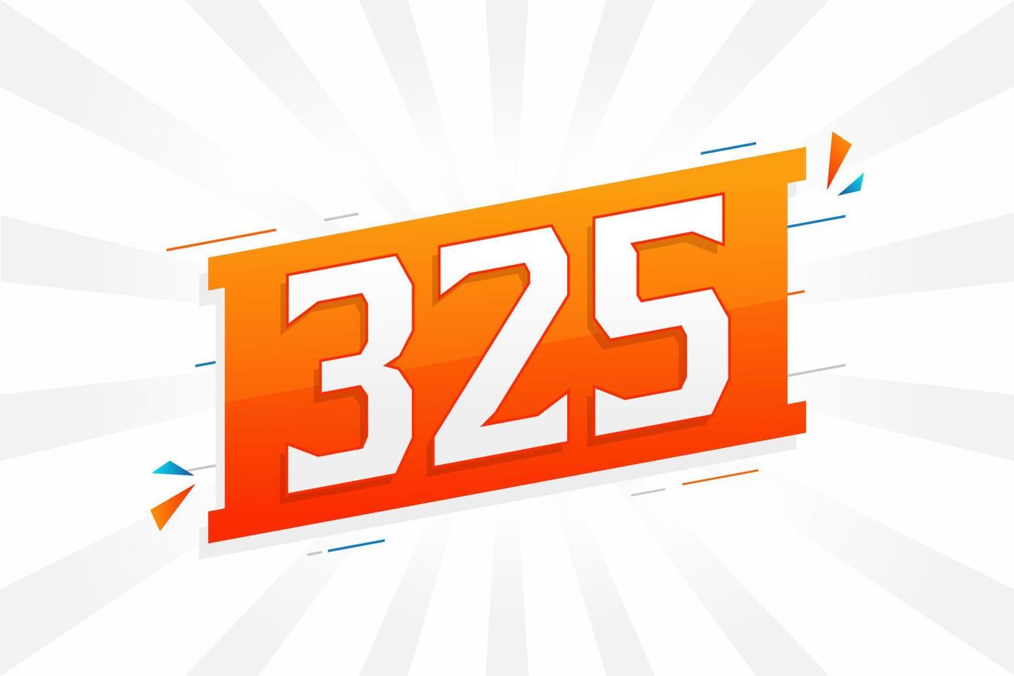 Alfabeto de fuente vectorial de 325 números. número 325 con elemento ... Alfabeto de fuente vectorial de 325 números. número 325 con elemento ...