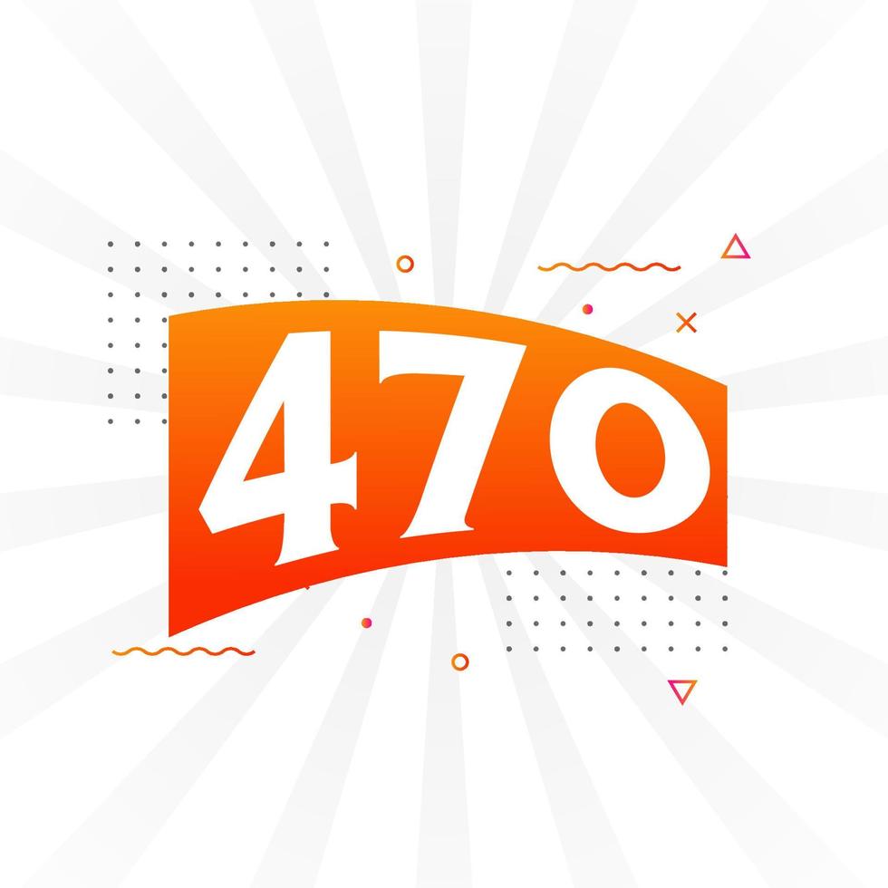 470 number vector font alphabet. Number 470 with decorative element stock vector 13886801 Vector ...