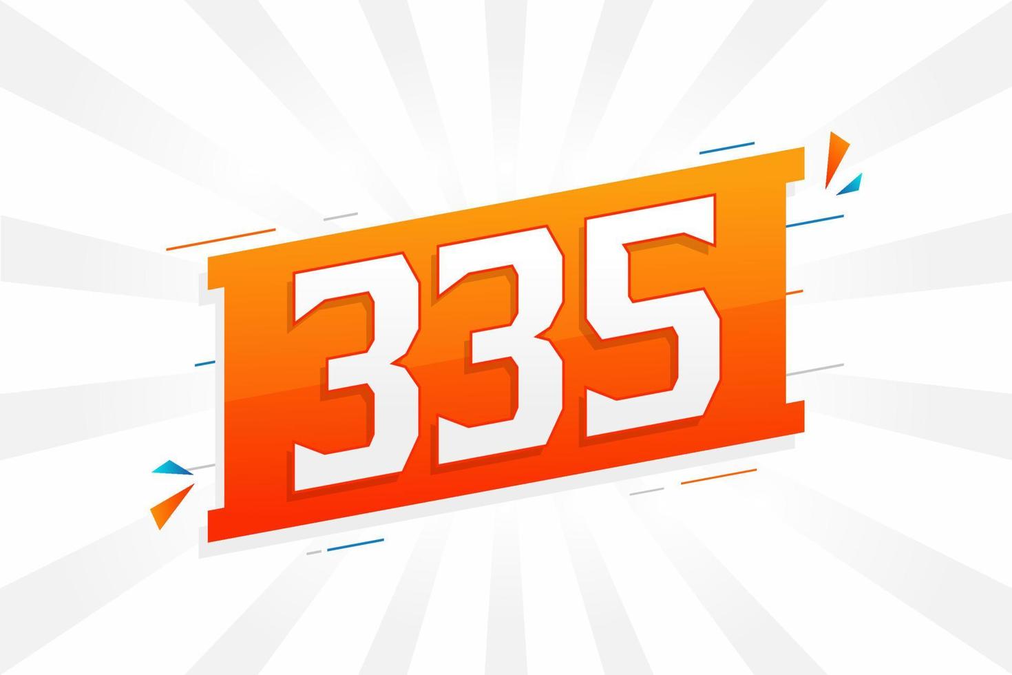 335 number vector font alphabet. Number 335 with decorative element stock vector 13886843 Vector ...