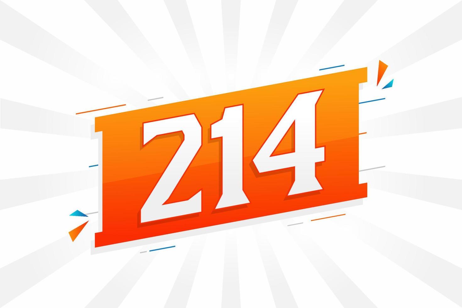 214 number vector font alphabet. Number 214 with decorative element stock vector 13886852 Vector ...