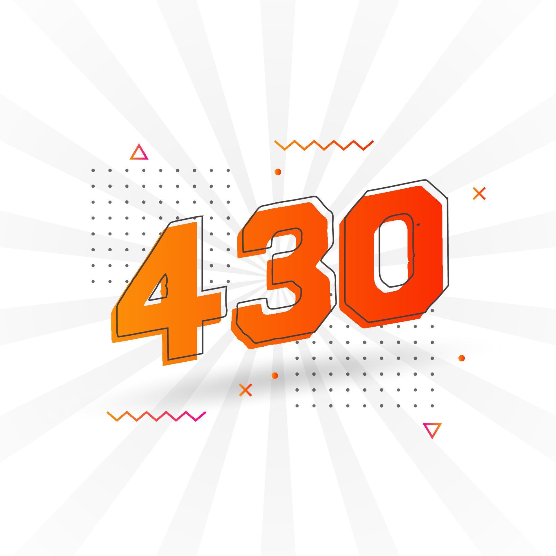 430 number vector font alphabet. Number 430 with decorative element stock vector 13886856 Vector ...