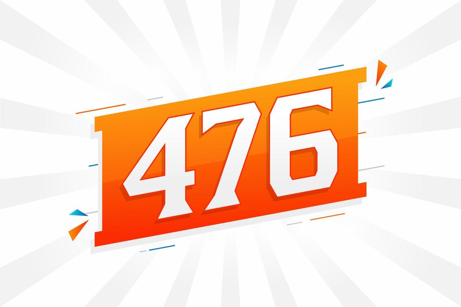 476 number vector font alphabet. Number 476 with decorative element ... 476 number vector font alphabet. Number 476 with decorative element ...