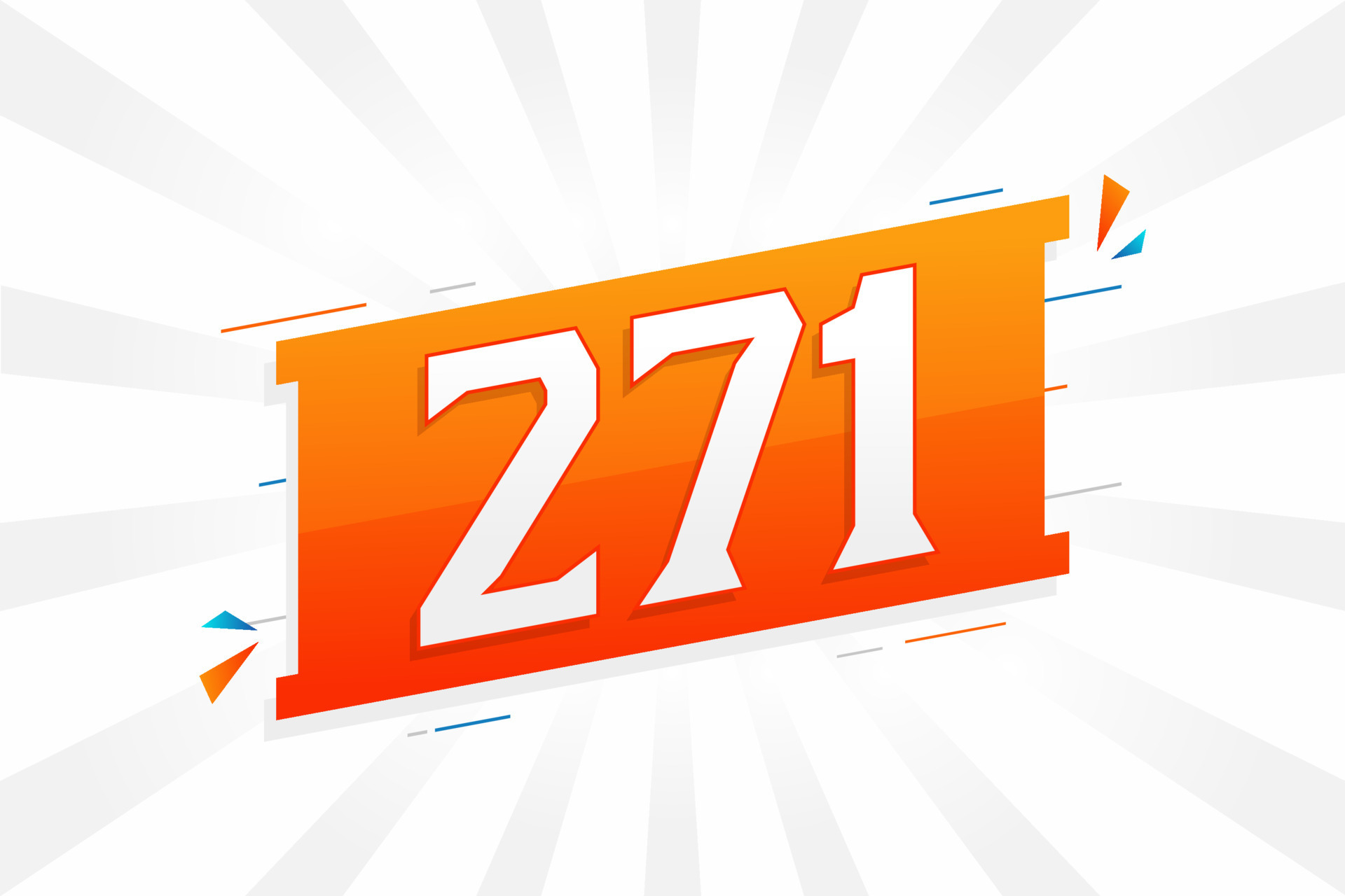 271 number vector font alphabet. Number 271 with decorative element stock vector 13886949 Vector ...