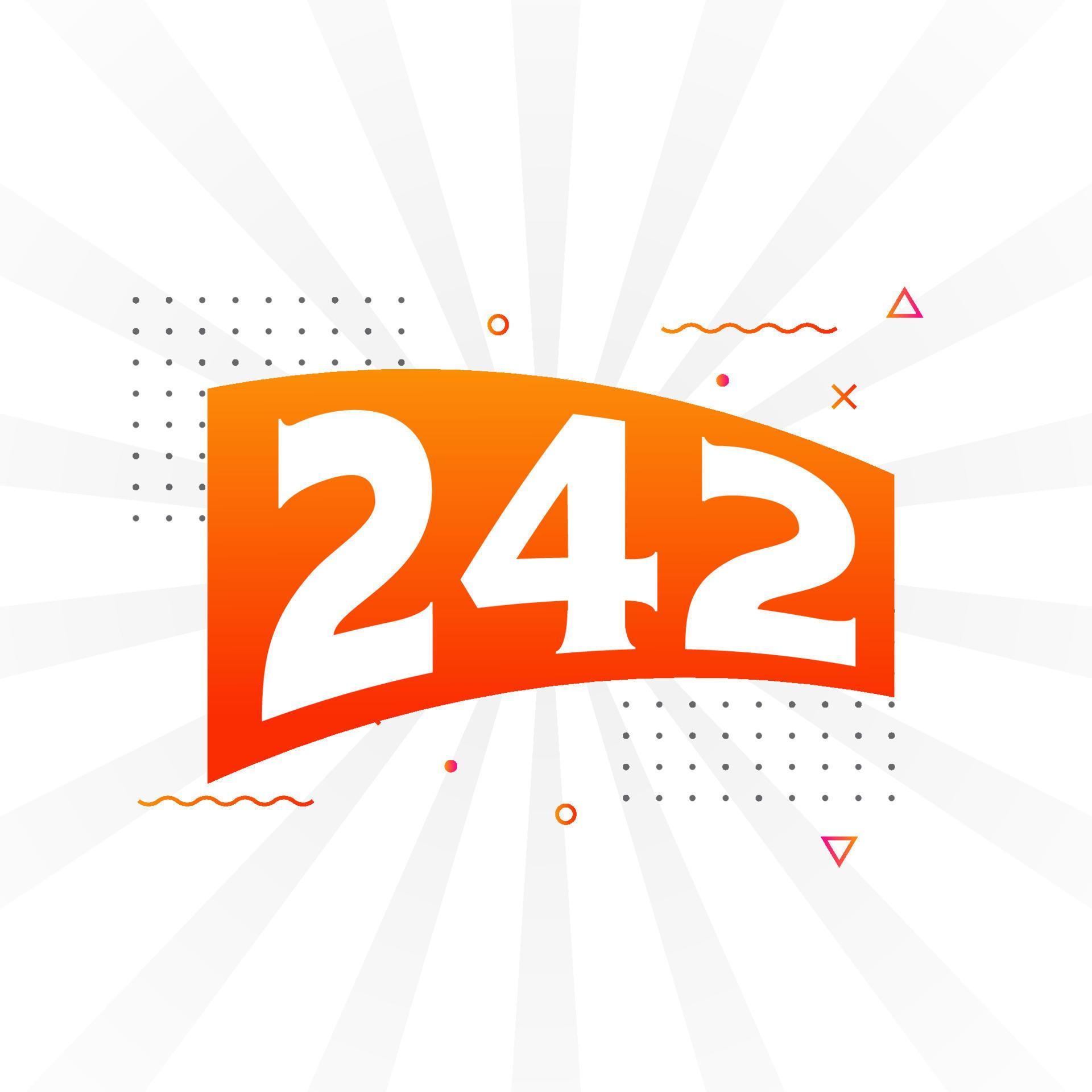 242 number vector font alphabet. Number 242 with decorative element stock vector 13887006 Vector ...
