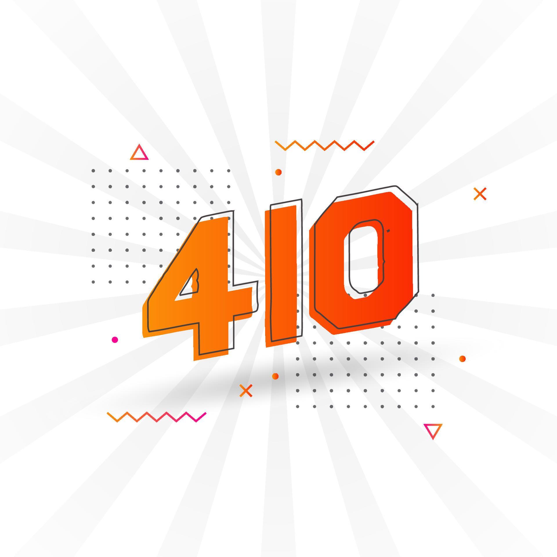 410 number vector font alphabet. Number 410 with decorative element stock vector 13887007 Vector ...