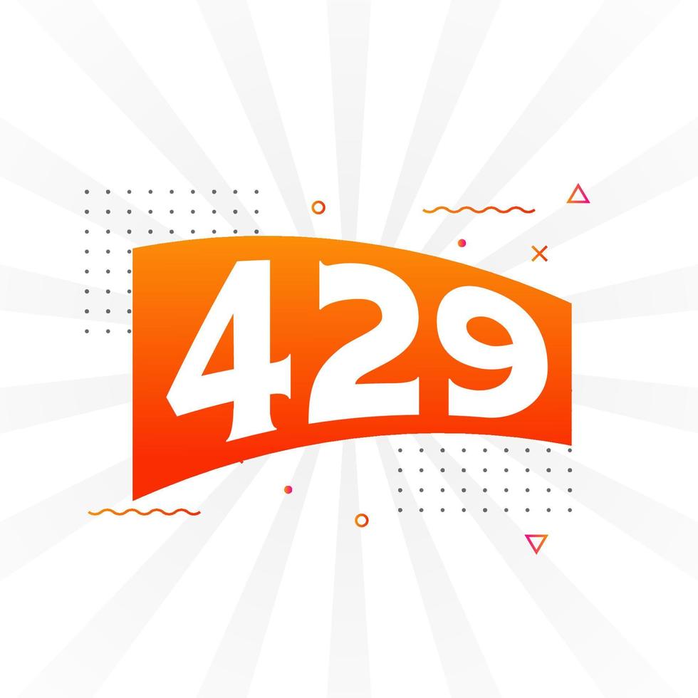 429 number vector font alphabet. Number 429 with decorative element stock vector 13887032 Vector ...