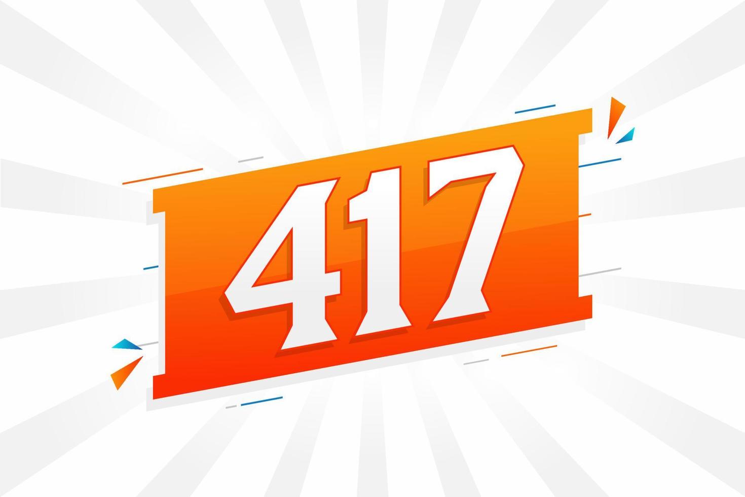 Alfabeto de fuente vectorial de 417 números. número 417 con elemento ... Alfabeto de fuente vectorial de 417 números. número 417 con elemento ...