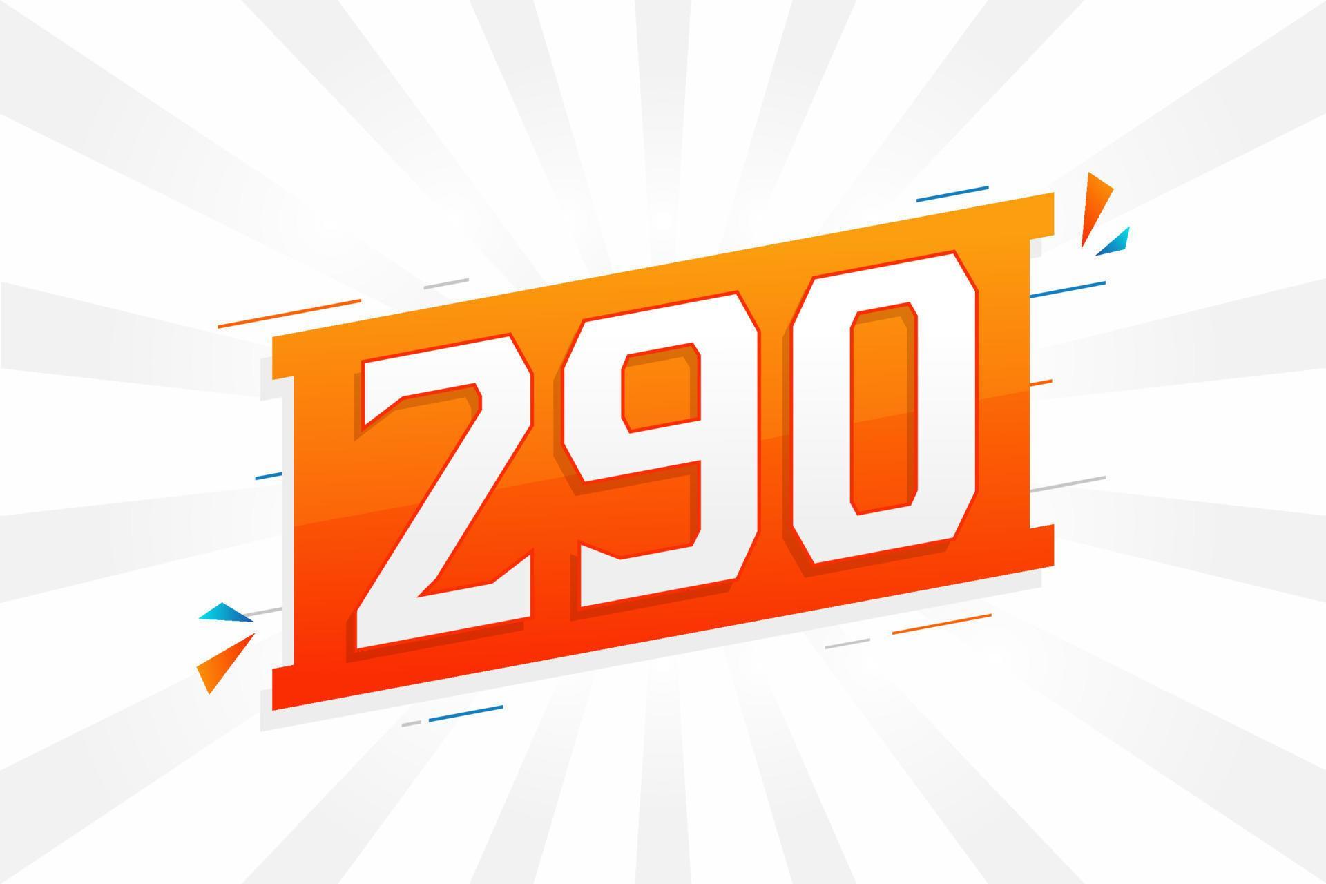 290 number vector font alphabet. Number 290 with decorative element ... 290 number vector font alphabet. Number 290 with decorative element ...