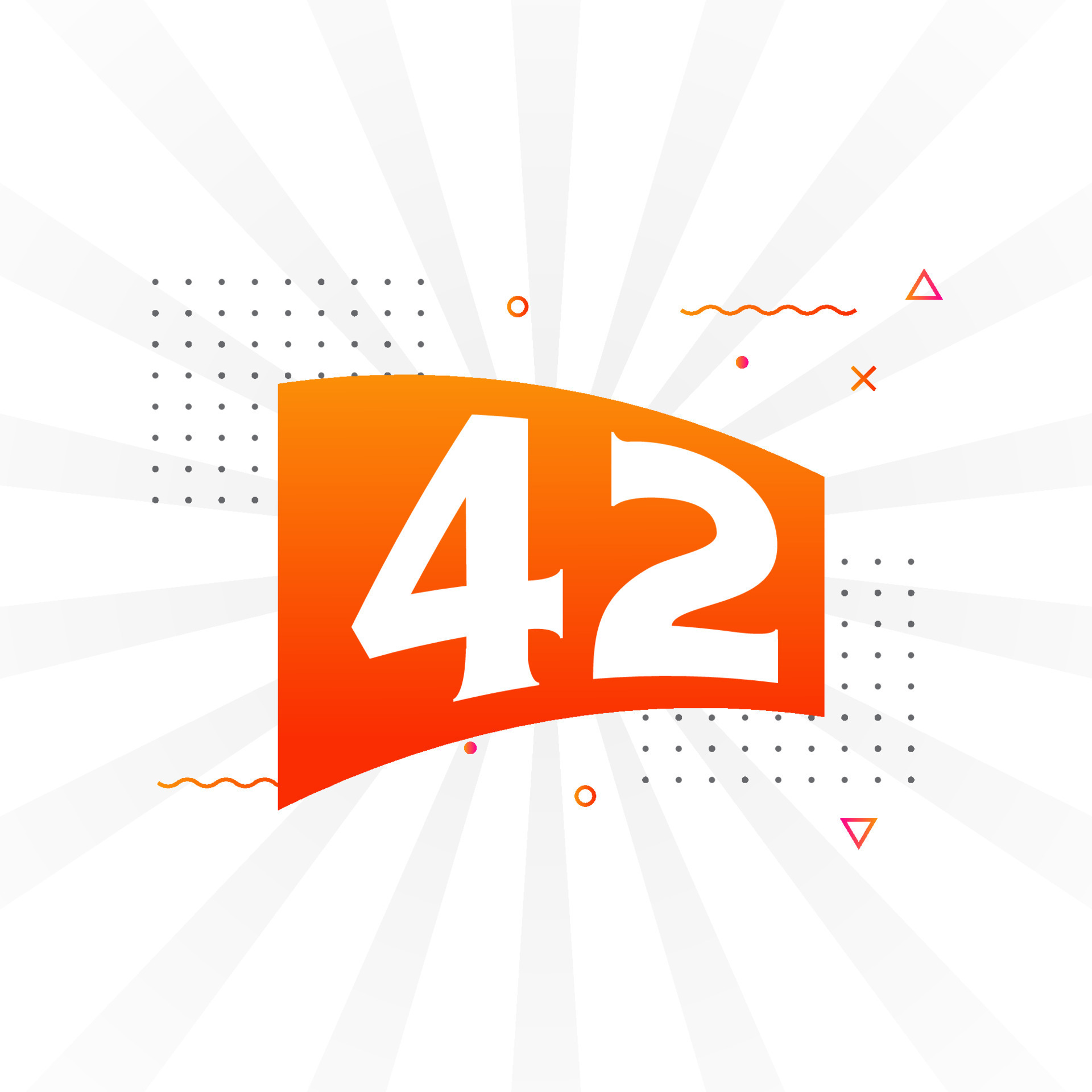 42 number vector font alphabet. Number 42 with decorative element stock vector 13887150 Vector ...