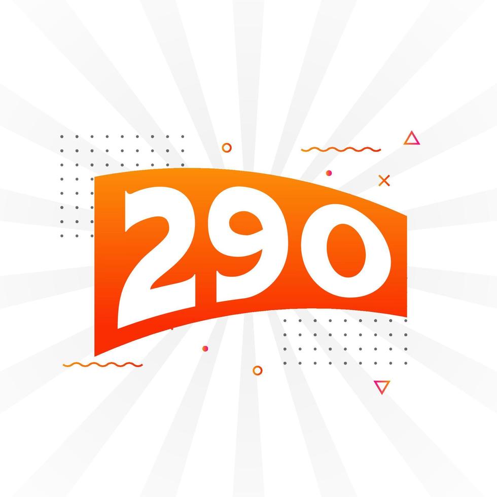 290 number vector font alphabet. Number 290 with decorative element stock vector 13887242 Vector ...