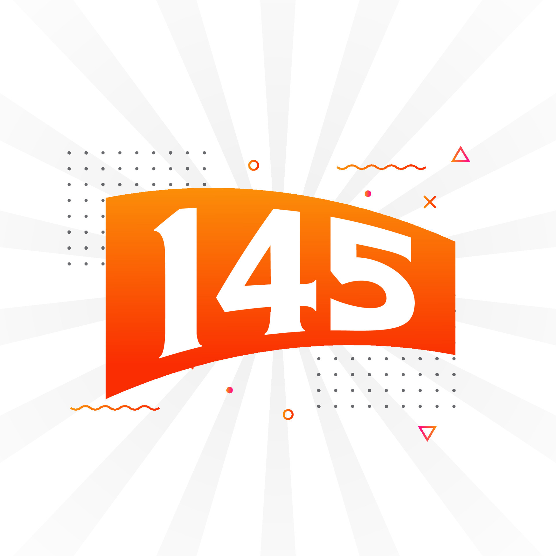 Alfabeto de fuente vectorial de 145 números. número 145 con vector de stock de elemento ...