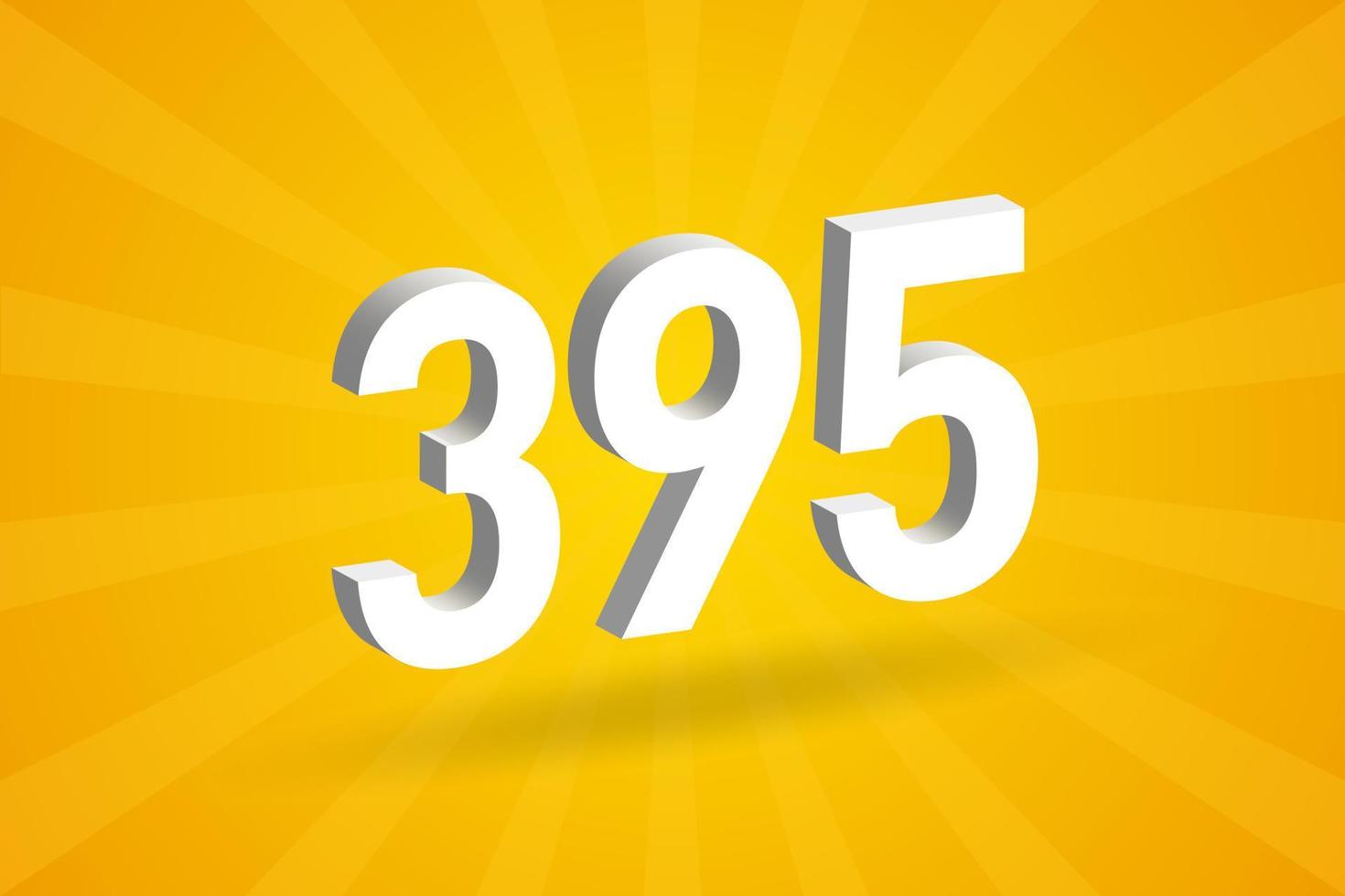 3D 395 number font alphabet. White 3D Number 395 with yellow background ... 3D 395 number font alphabet. White 3D Number 395 with yellow background ...