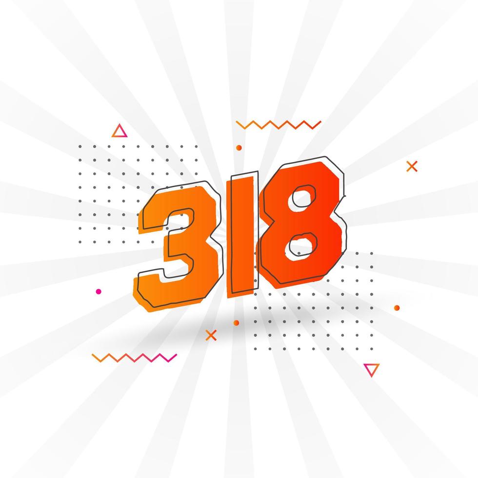 318 Number Vector Font Alphabet Number 318 With Decorative Element Stock Vector 13887667 Vector