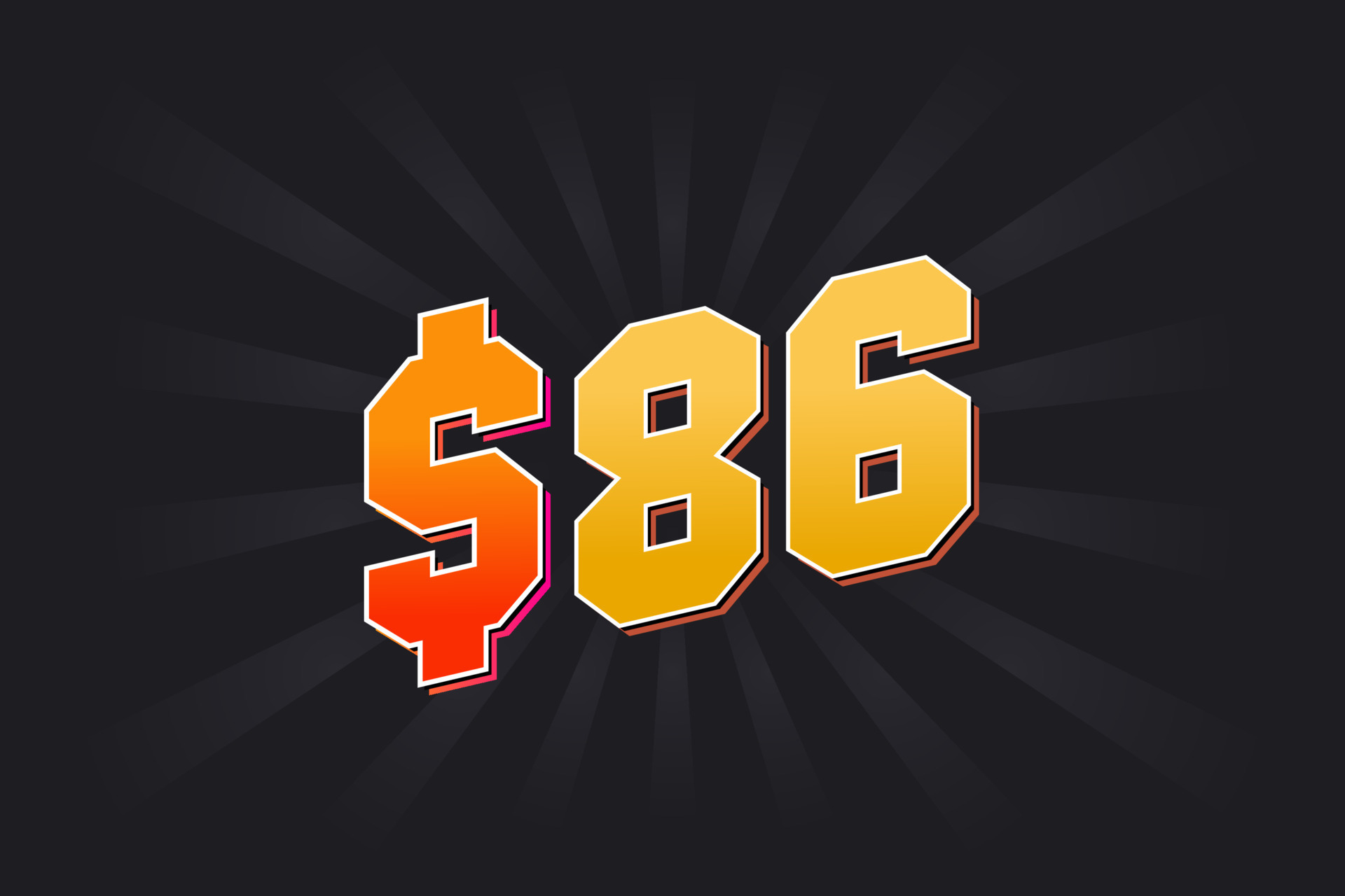 86 Dollar American Money Vector Text Symbol 86 USD United States 86-dollar-american-money-vector-text-symbol-86-usd-united-states