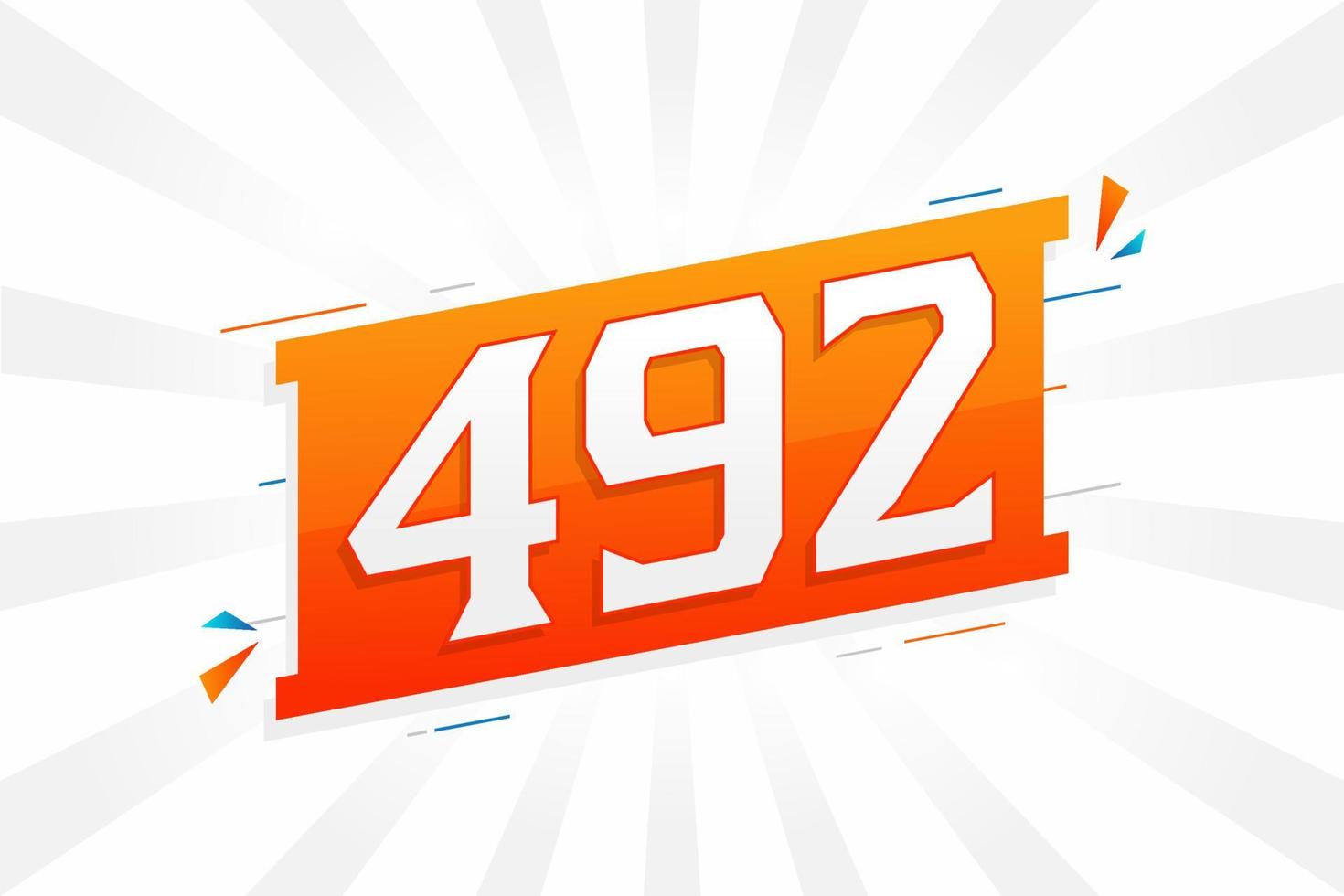 492 number vector font alphabet. Number 492 with decorative element stock vector 13887929 Vector ...
