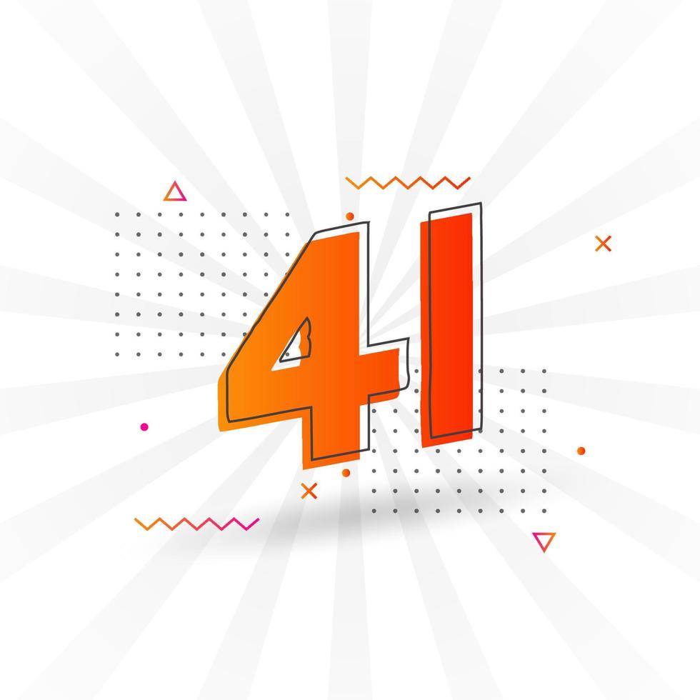 41 number vector font alphabet. Number 41 with decorative element stock ... 41 number vector font alphabet. Number 41 with decorative element stock ...