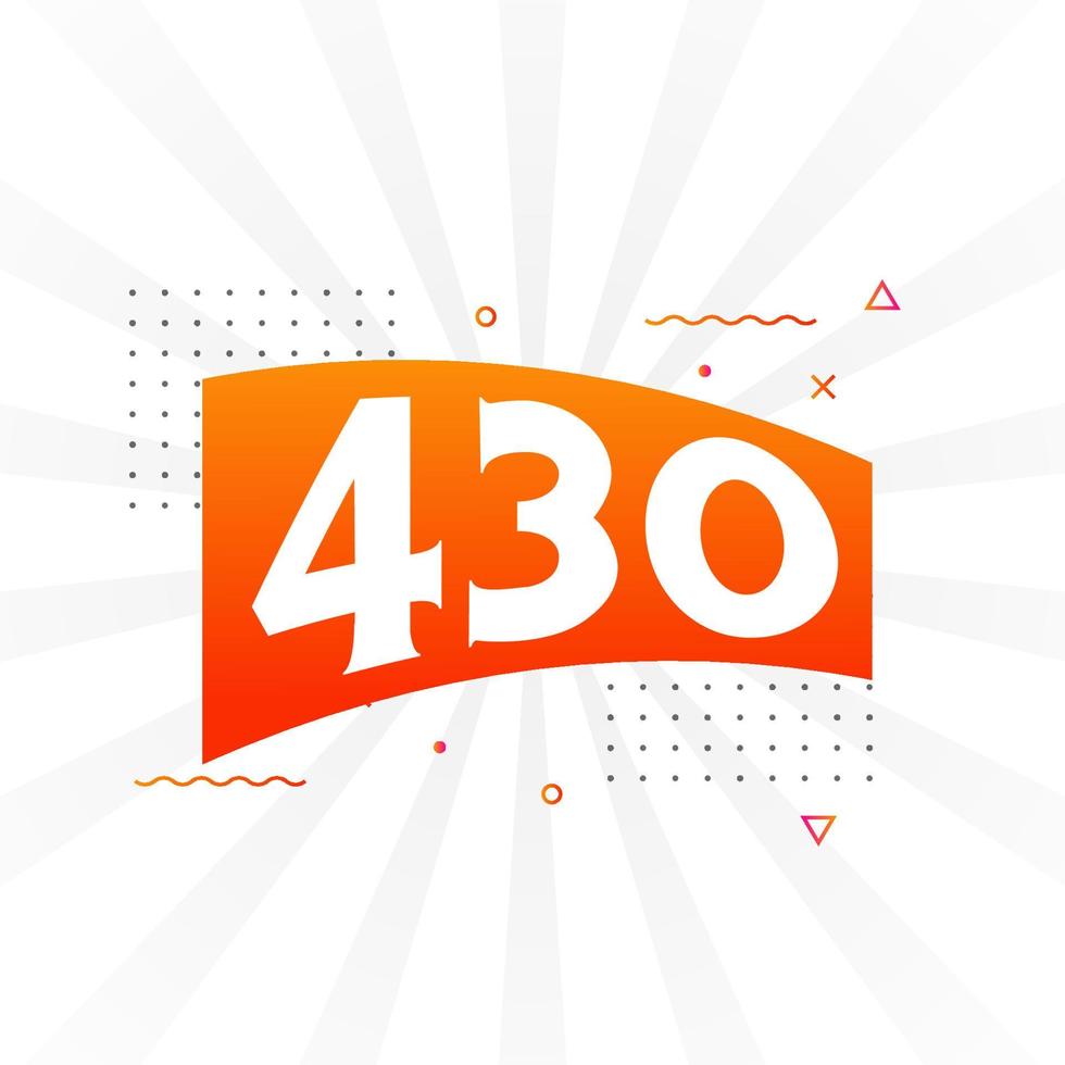 430 number vector font alphabet. Number 430 with decorative element stock vector 13888167 Vector ...