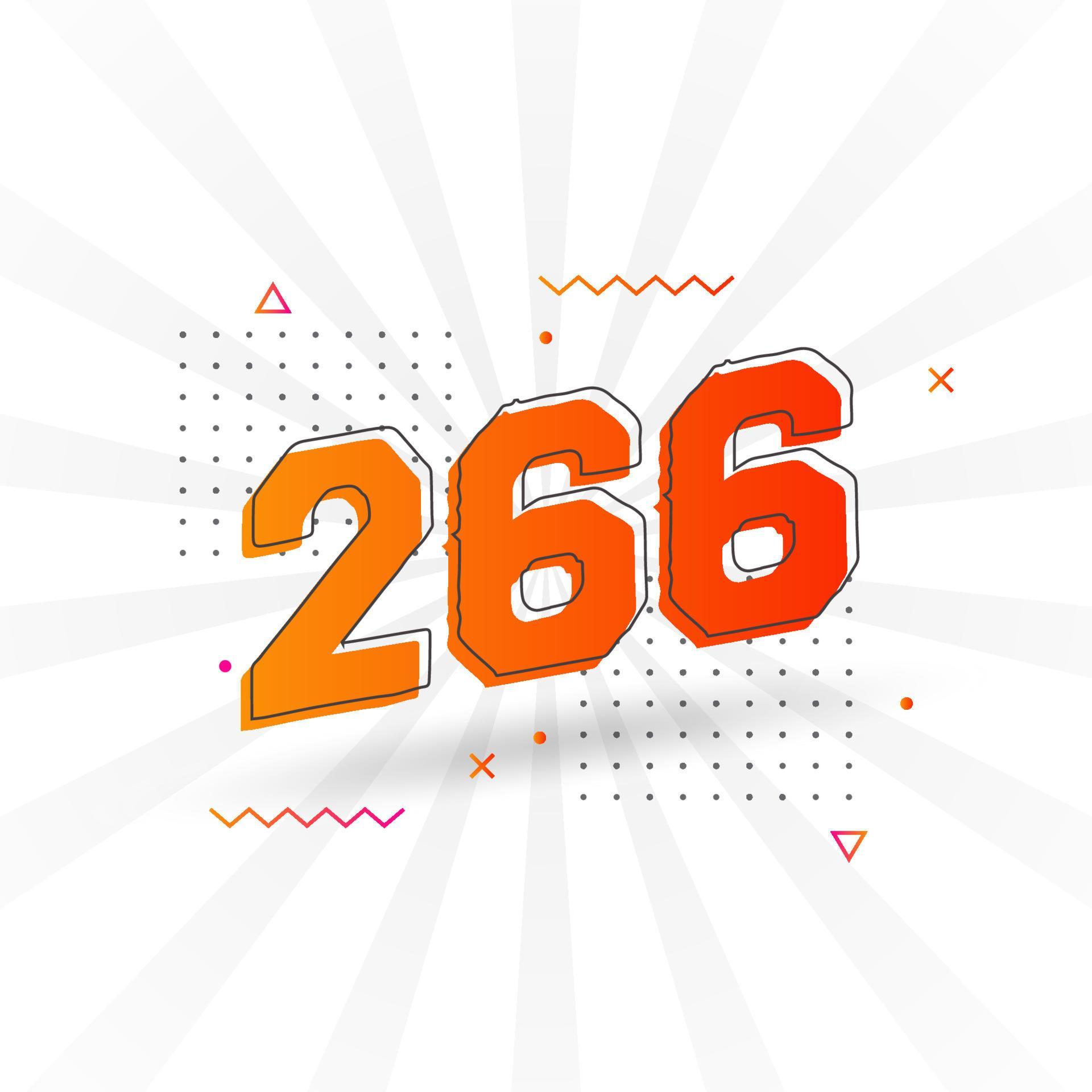 266 number vector font alphabet. Number 266 with decorative element stock vector 13888724 Vector ...