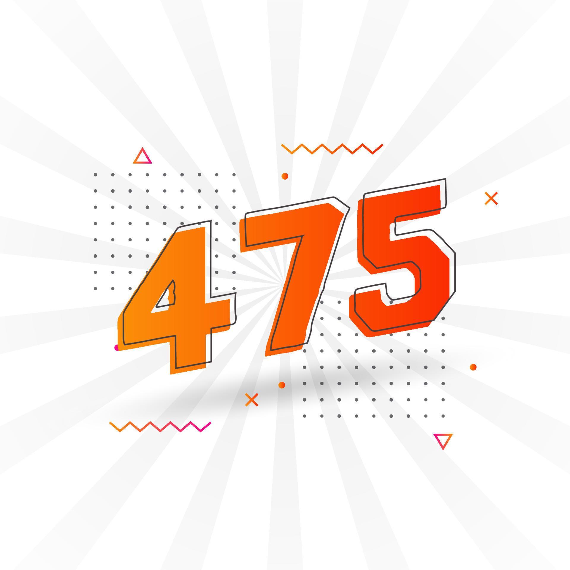 475 number vector font alphabet. Number 475 with decorative element stock vector 13888817 Vector ...