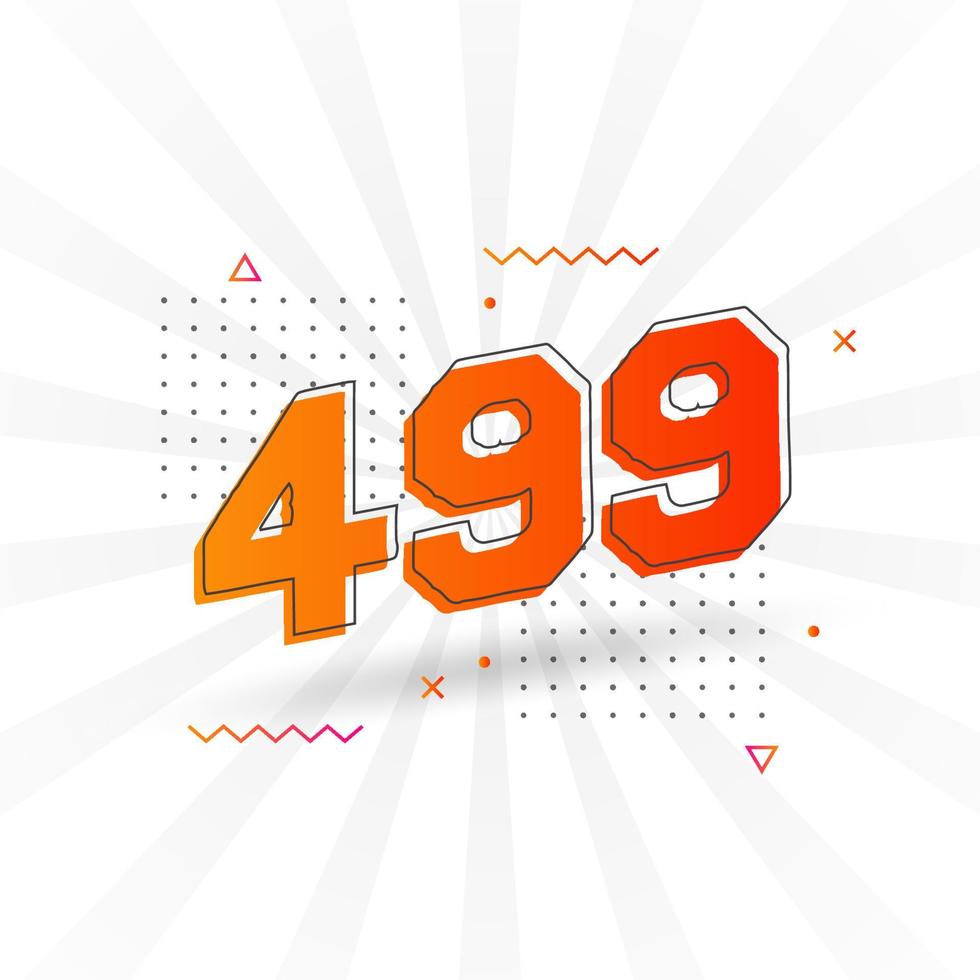499 number vector font alphabet. Number 499 with decorative element stock vector 13888818 Vector ...