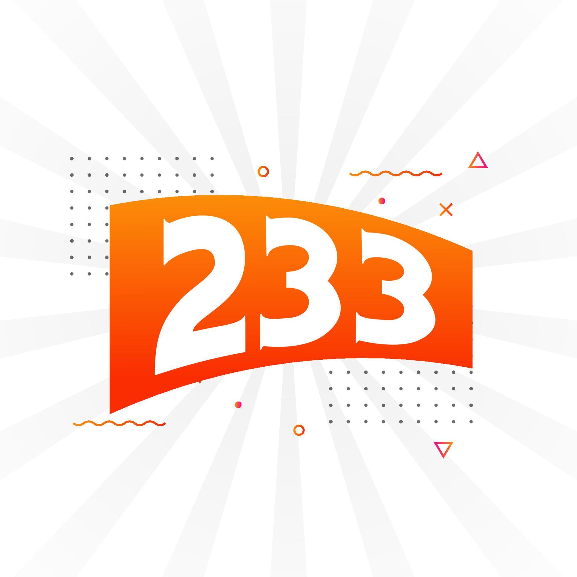 233 number vector font alphabet. Number 233 with decorative element stock vector 13889034 Vector ...