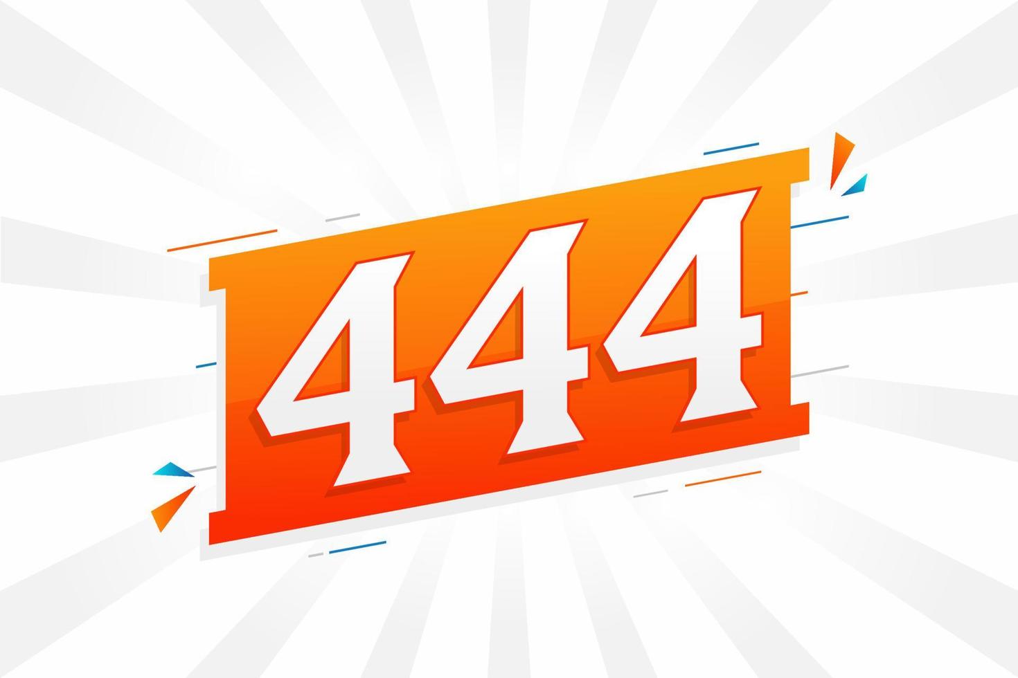444 number vector font alphabet. Number 444 with decorative element stock vector 13889073 Vector ...