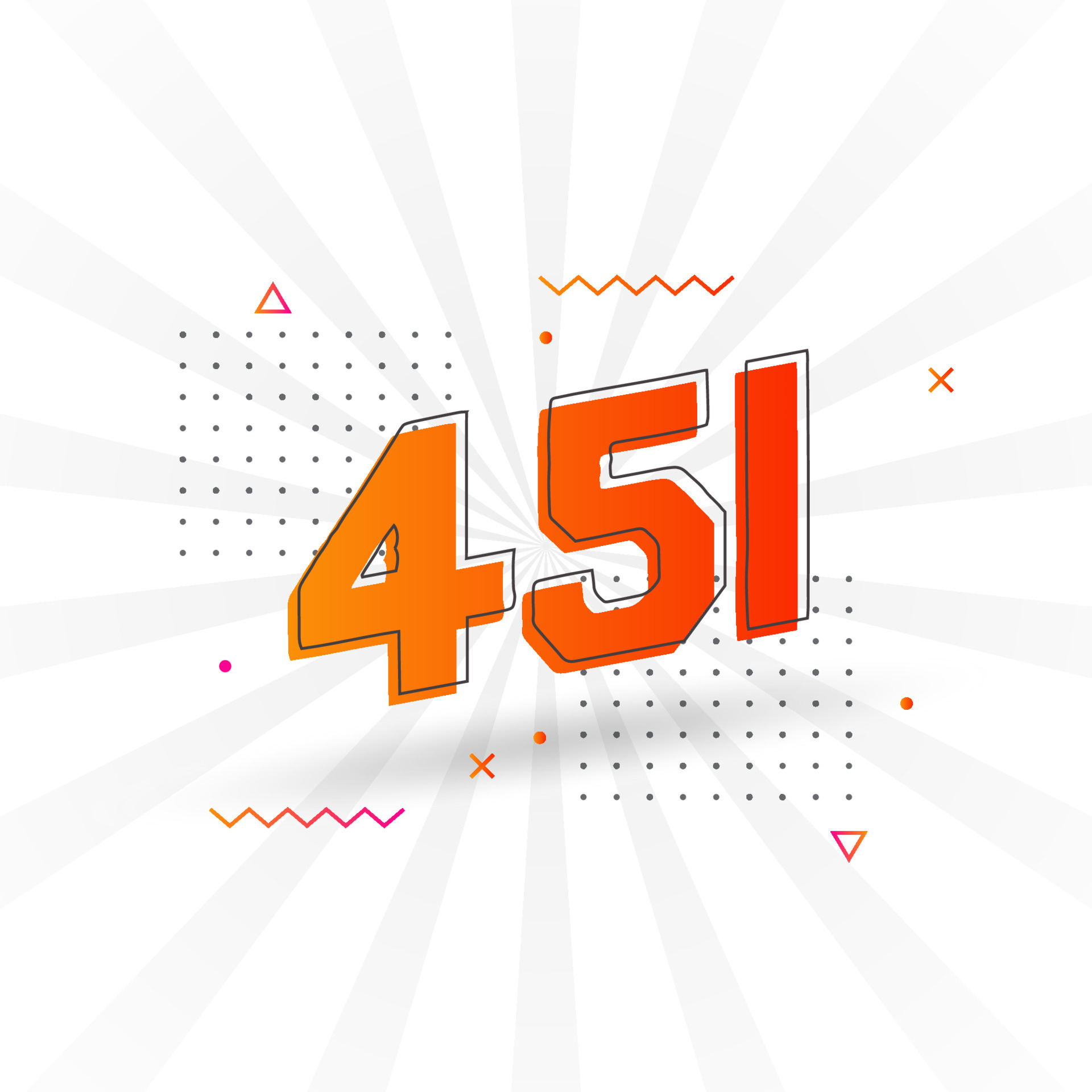 451 number vector font alphabet. Number 451 with decorative element stock vector 13889194 Vector ...
