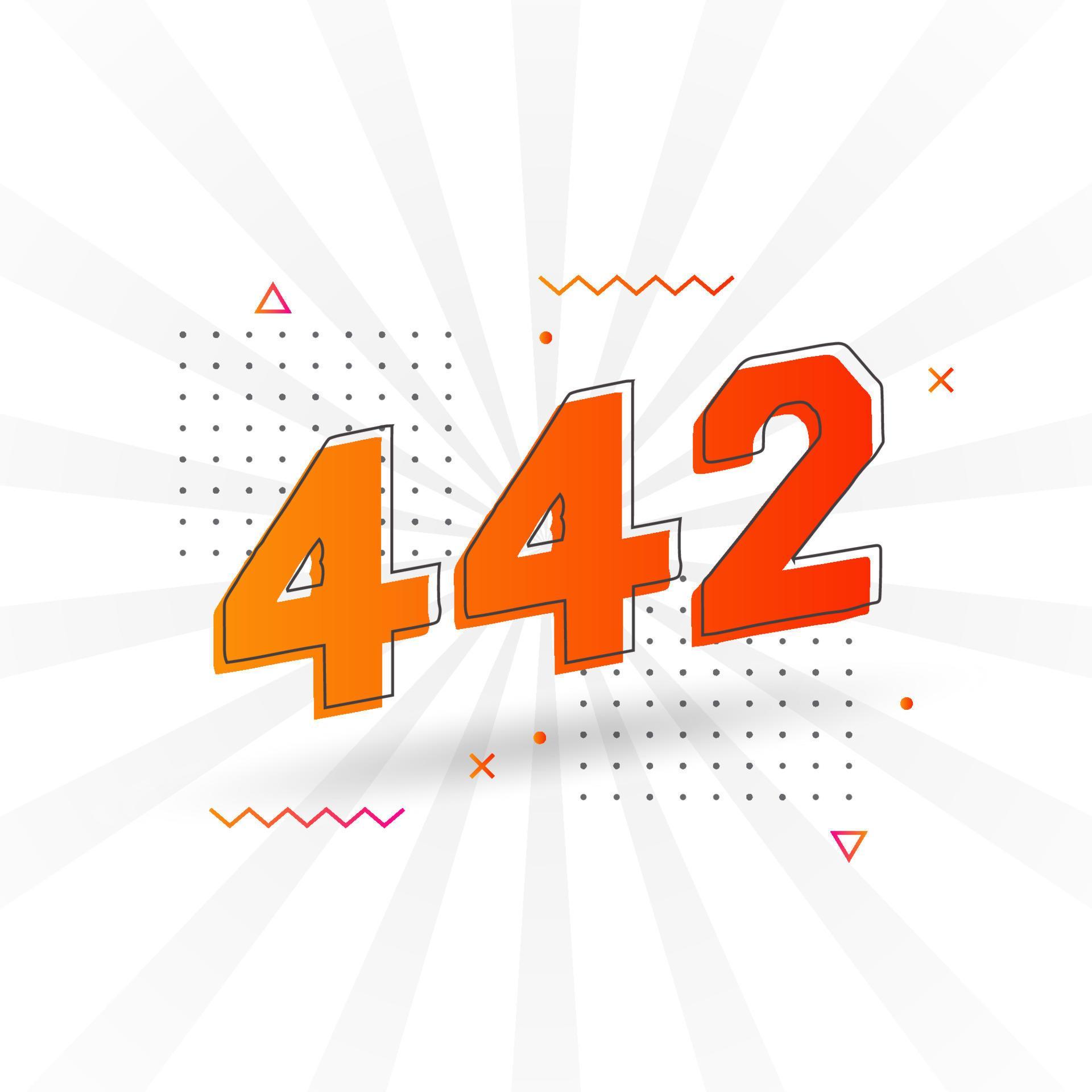442 number vector font alphabet. Number 442 with decorative element stock vector 13889226 Vector ...