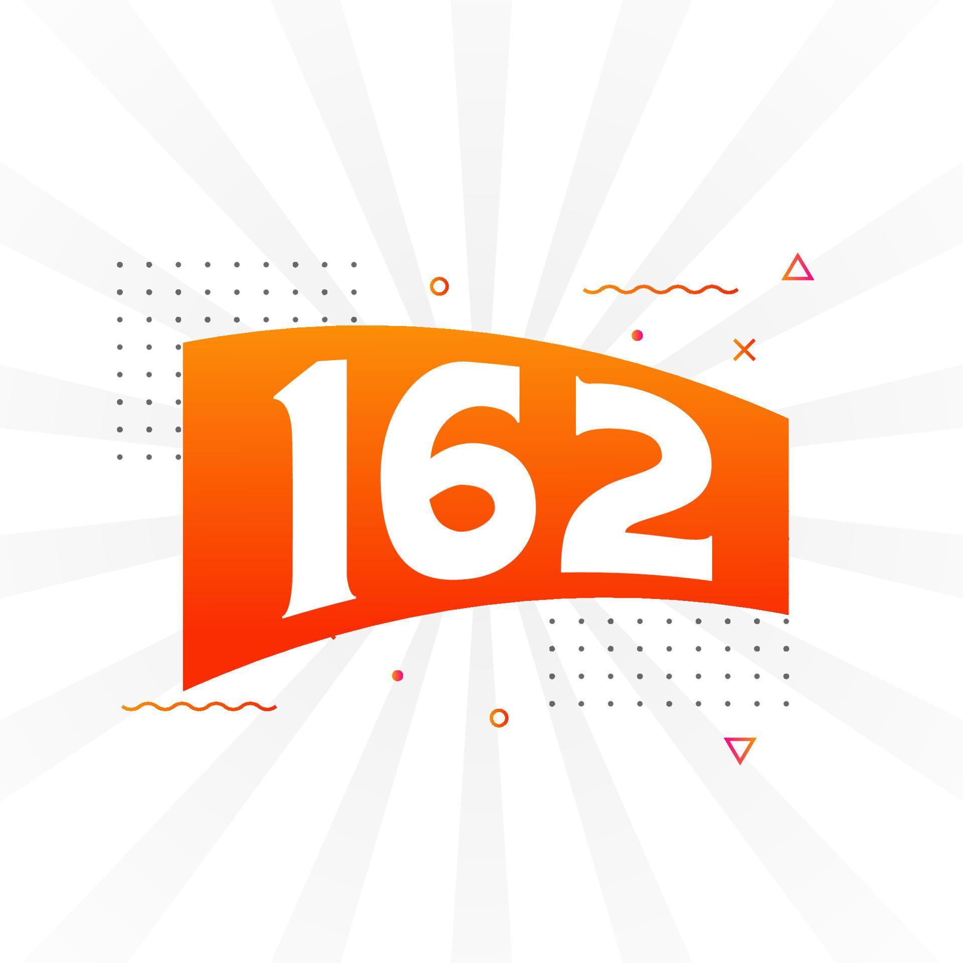 162 number vector font alphabet. Number 162 with decorative element stock vector 13889339 Vector ...
