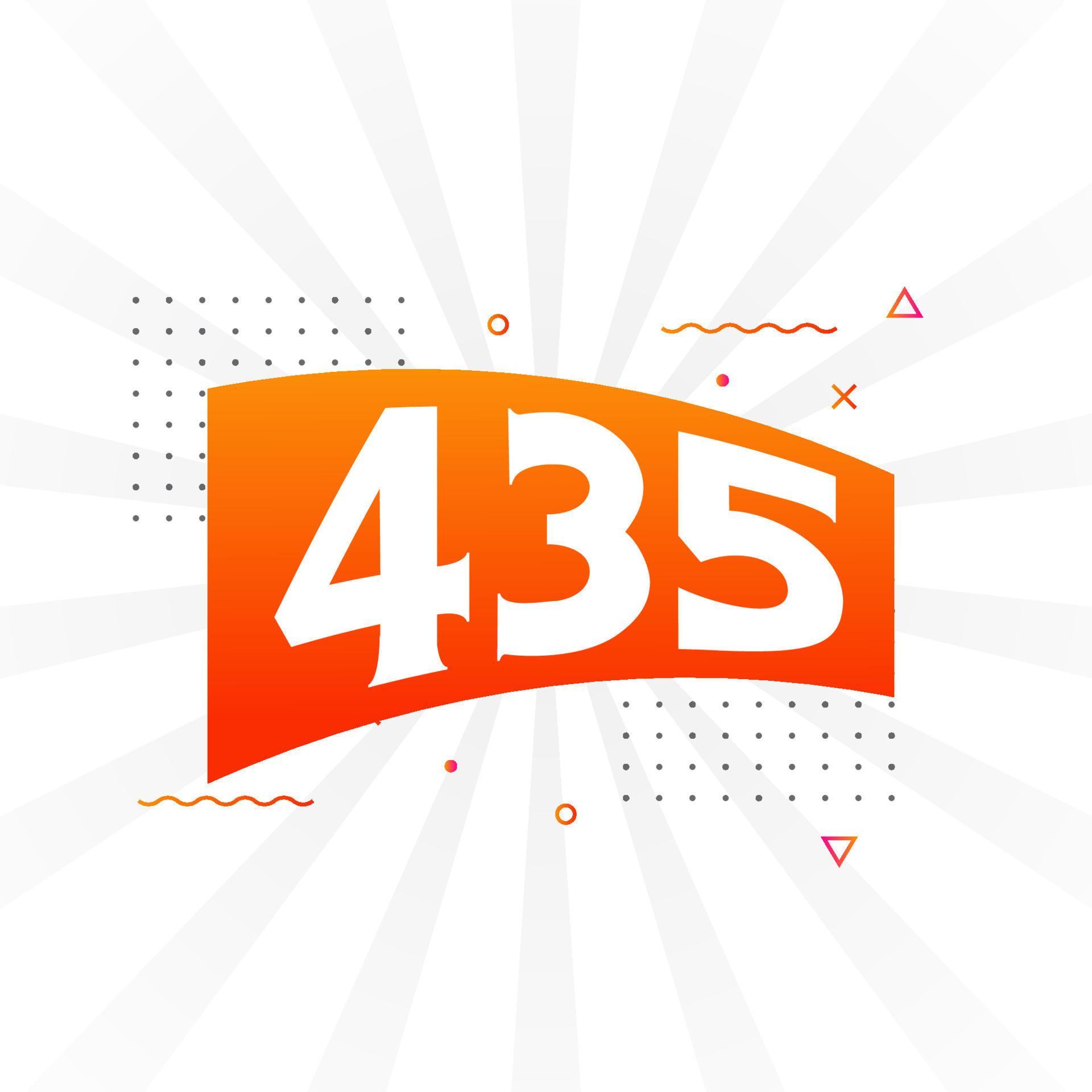 435 number vector font alphabet. Number 435 with decorative element stock vector 13889431 Vector ...