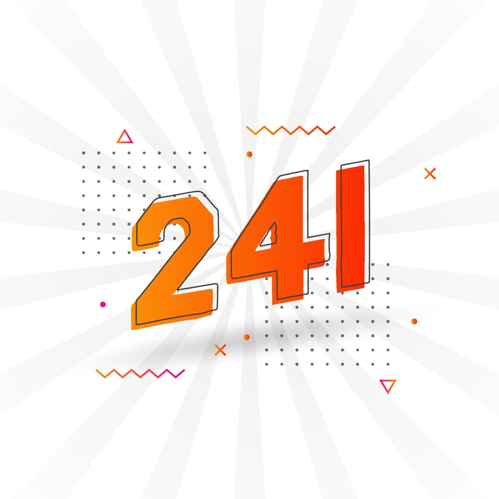 241 number vector font alphabet. Number 241 with decorative element stock vector 13889442 Vector ...