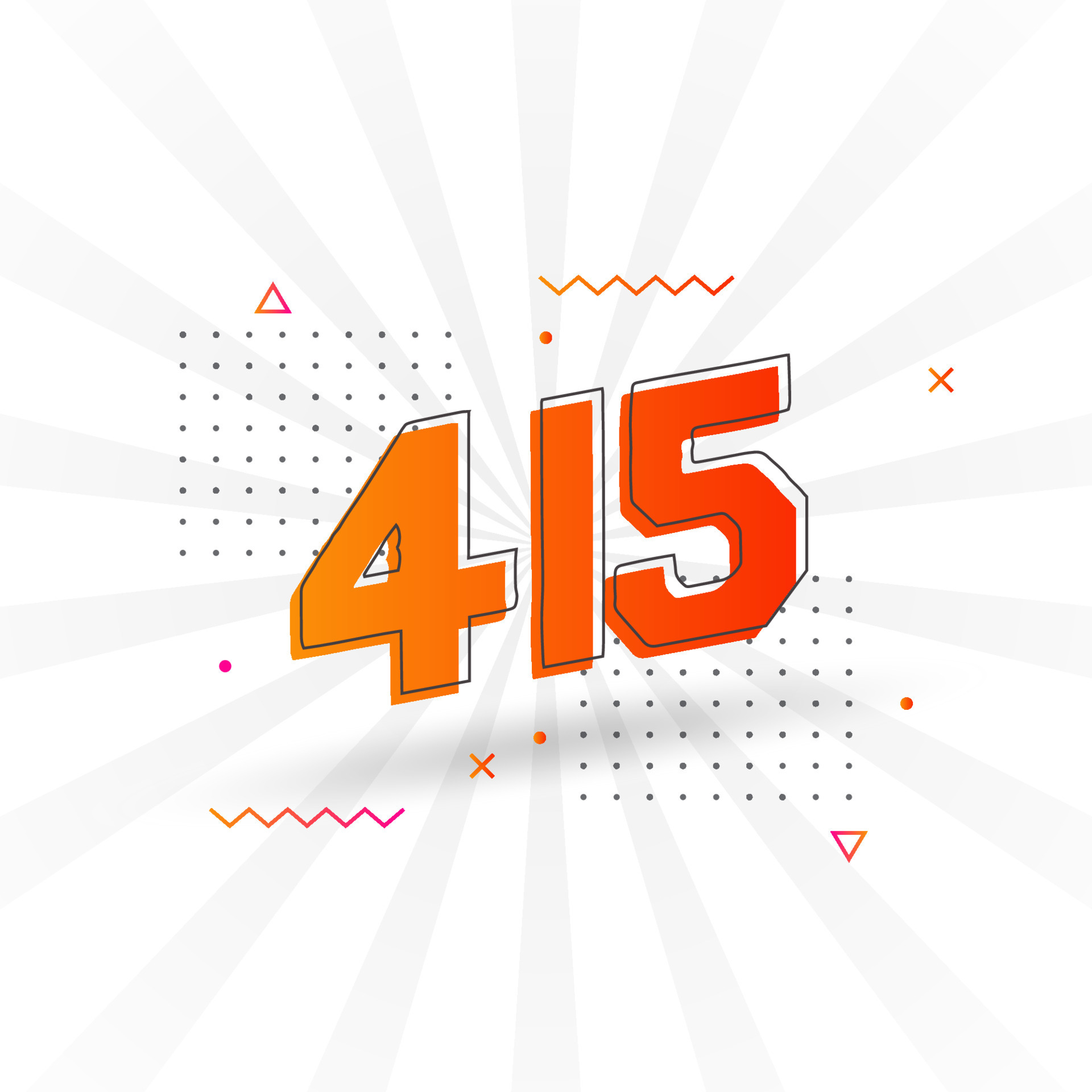 415 number vector font alphabet. Number 415 with decorative element stock vector 13889596 Vector ...