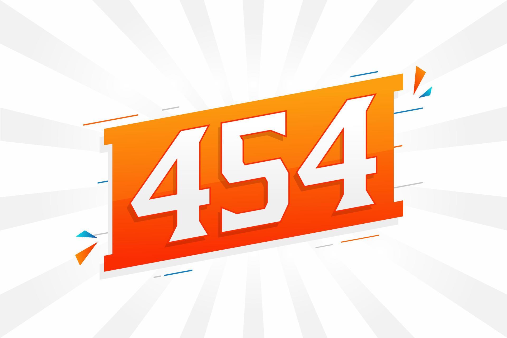 454 number vector font alphabet. Number 454 with decorative element stock vector 13889628 Vector ...