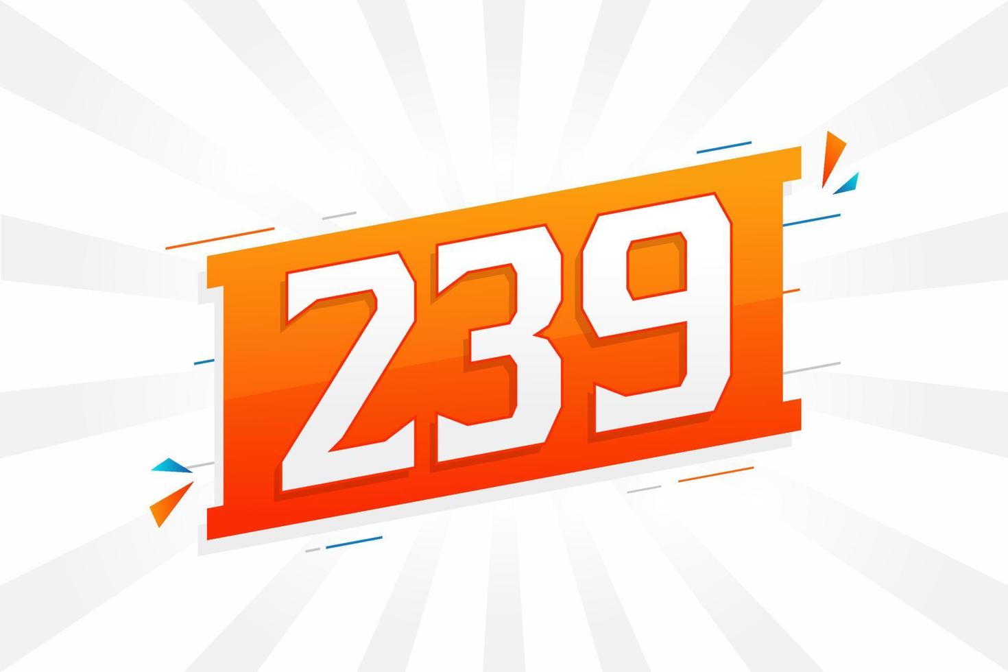 239 number vector font alphabet. Number 239 with decorative element stock vector 13889647 Vector ...