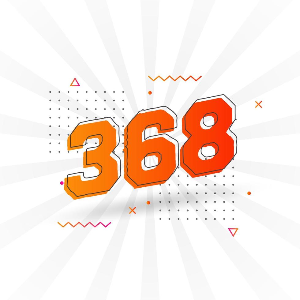 368 number vector font alphabet. Number 368 with decorative element stock vector 13889726 Vector ...