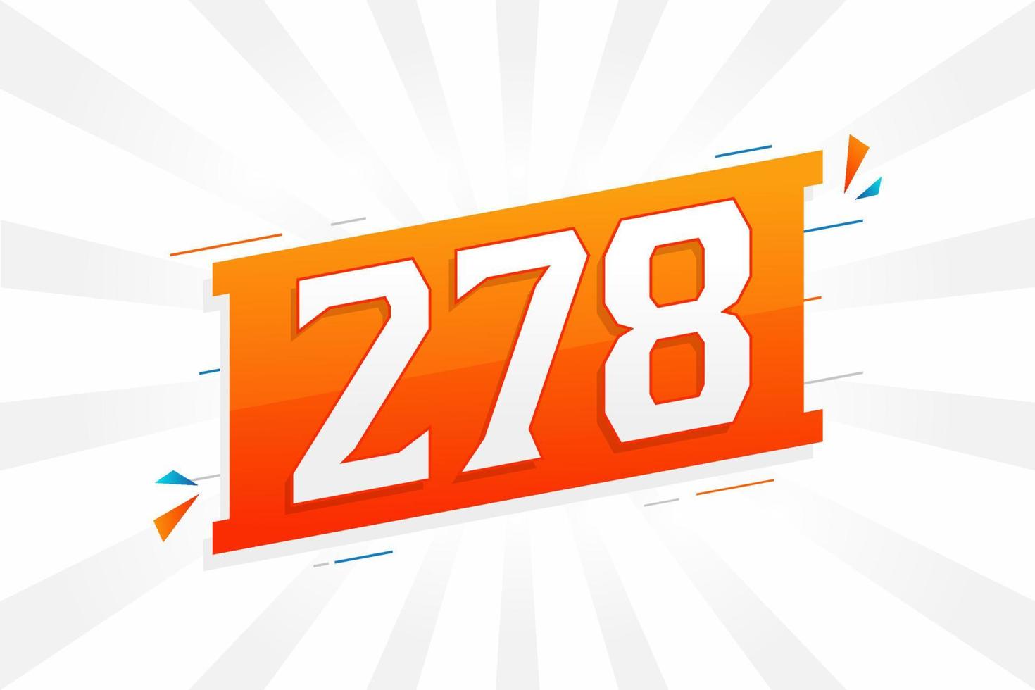 278 number vector font alphabet. Number 278 with decorative element stock vector 13889750 Vector ...