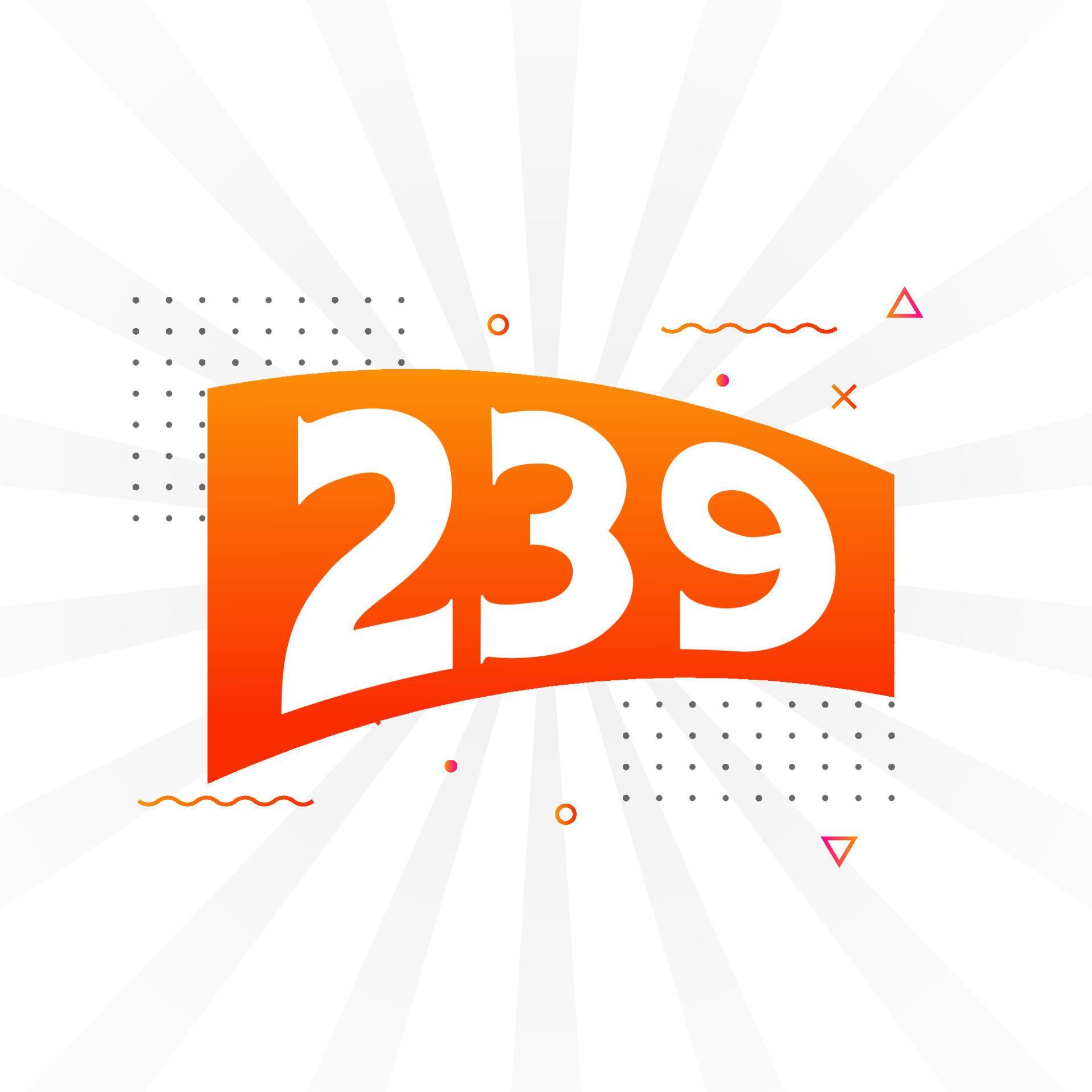 239 number vector font alphabet. Number 239 with decorative element stock vector 13889980 Vector ...