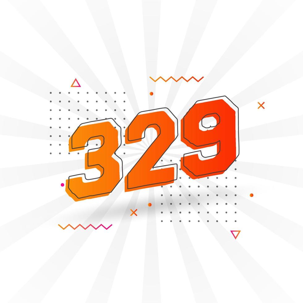 329 number vector font alphabet. Number 329 with decorative element stock vector 13890113 Vector ...