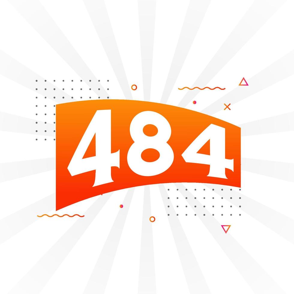 484 number vector font alphabet. Number 484 with decorative element stock vector 13890186 Vector ...