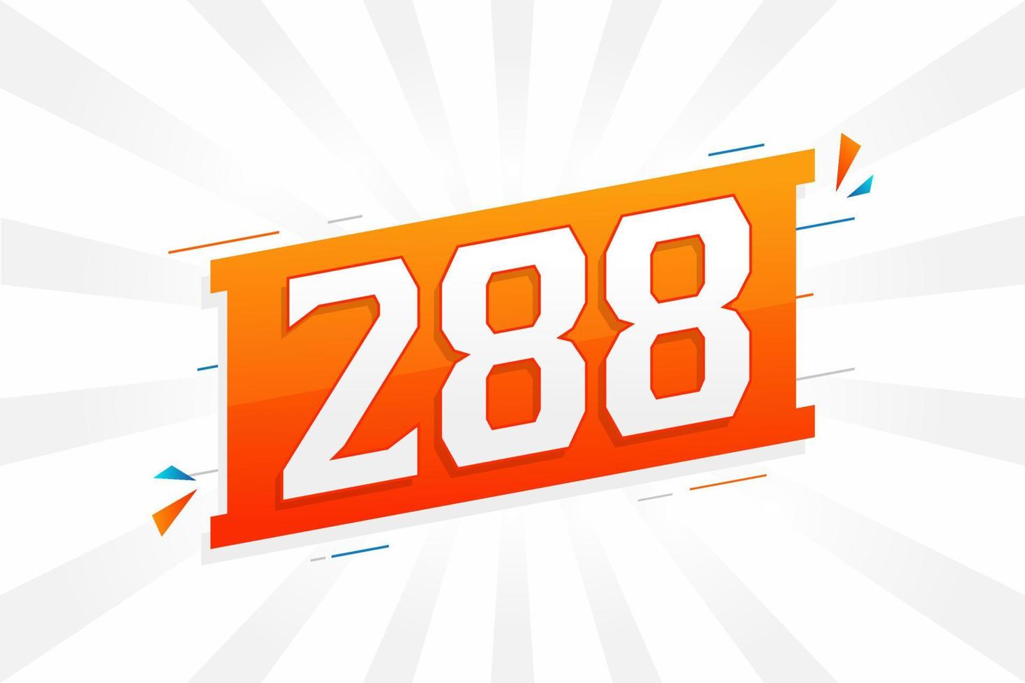 288 number vector font alphabet. Number 288 with decorative element stock vector 13890273 Vector ...