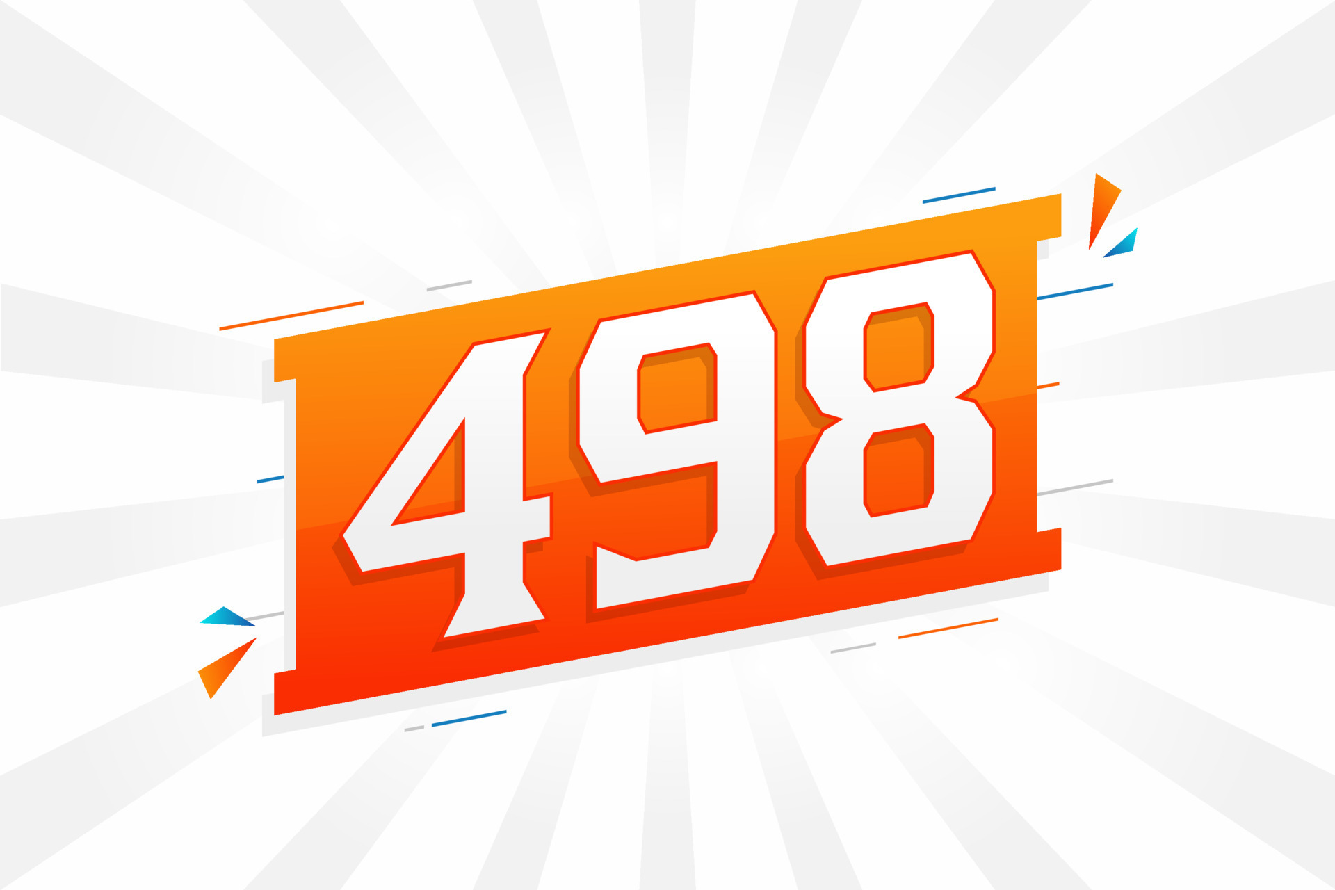 498 number vector font alphabet. Number 498 with decorative element stock vector 13890329 Vector ...