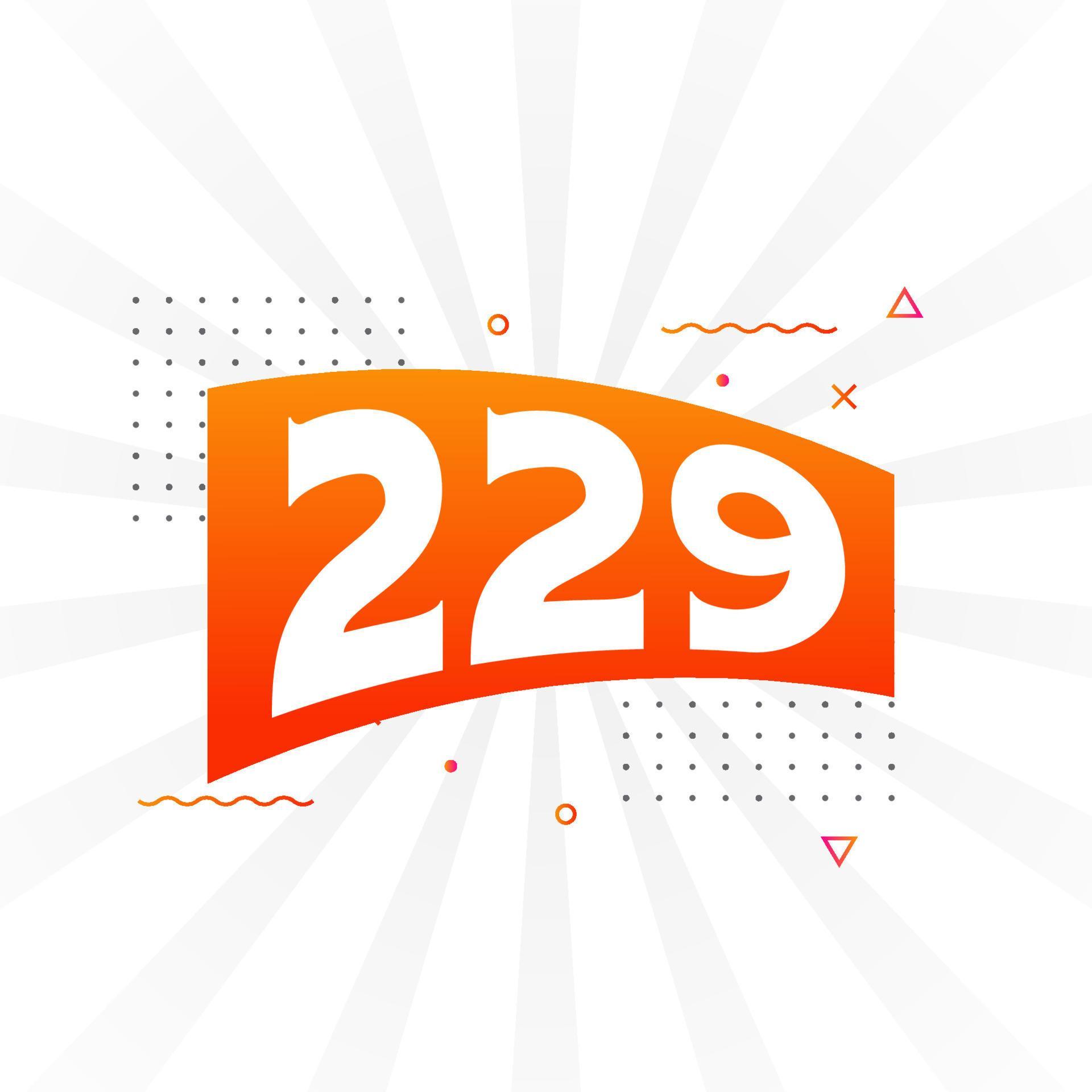 229 number vector font alphabet. Number 229 with decorative element stock vector 13890384 Vector ...