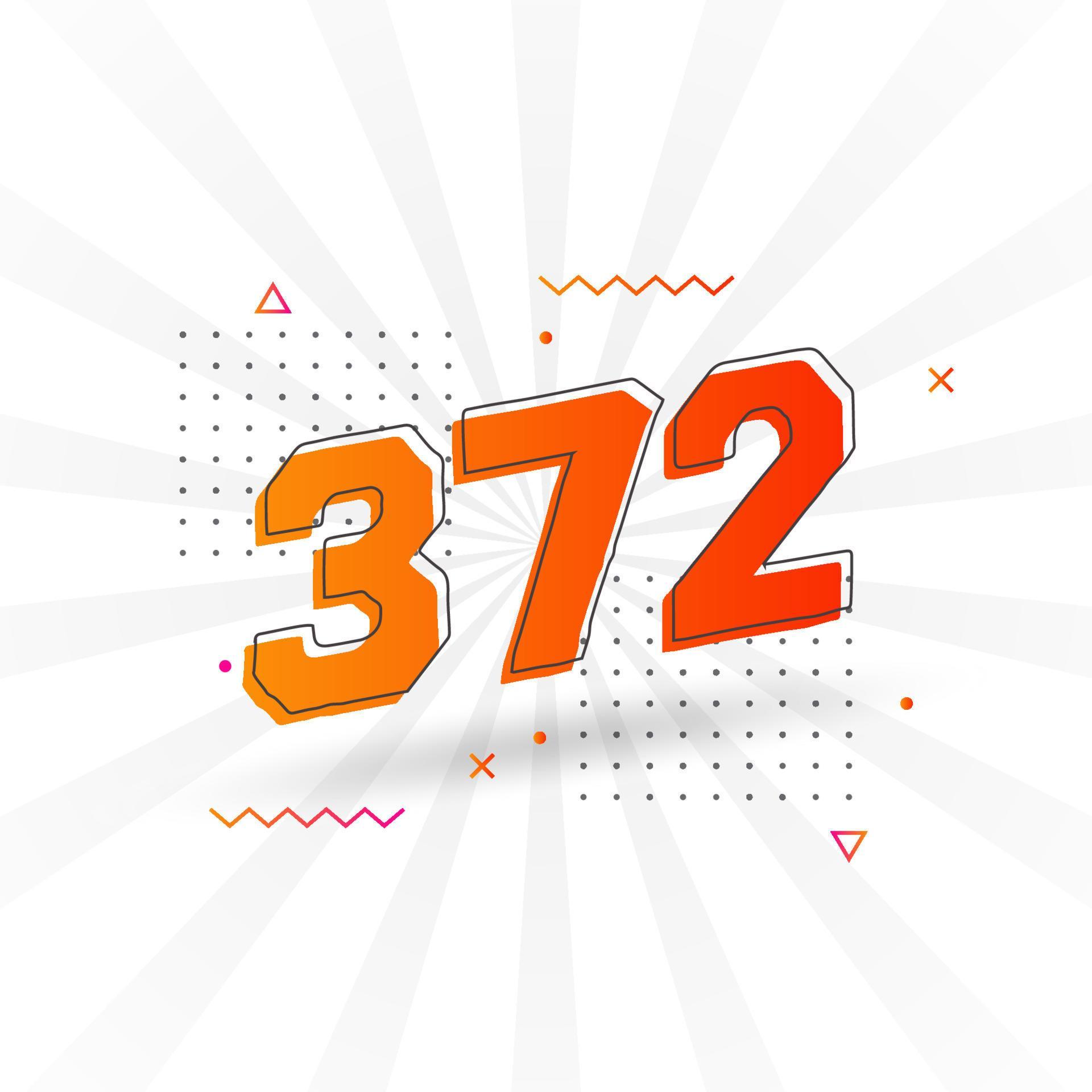372 number vector font alphabet. Number 372 with decorative element stock vector 13890403 Vector ...