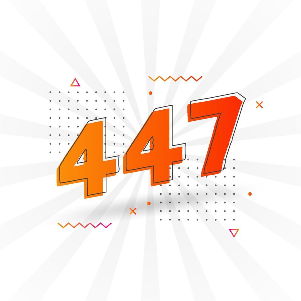 447 number vector font alphabet. Number 447 with decorative element stock vector 13890494 Vector ...
