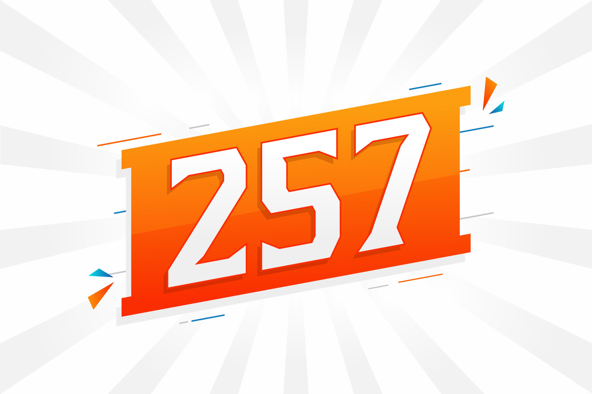 257 number vector font alphabet. Number 257 with decorative element ... 257 number vector font alphabet. Number 257 with decorative element ...