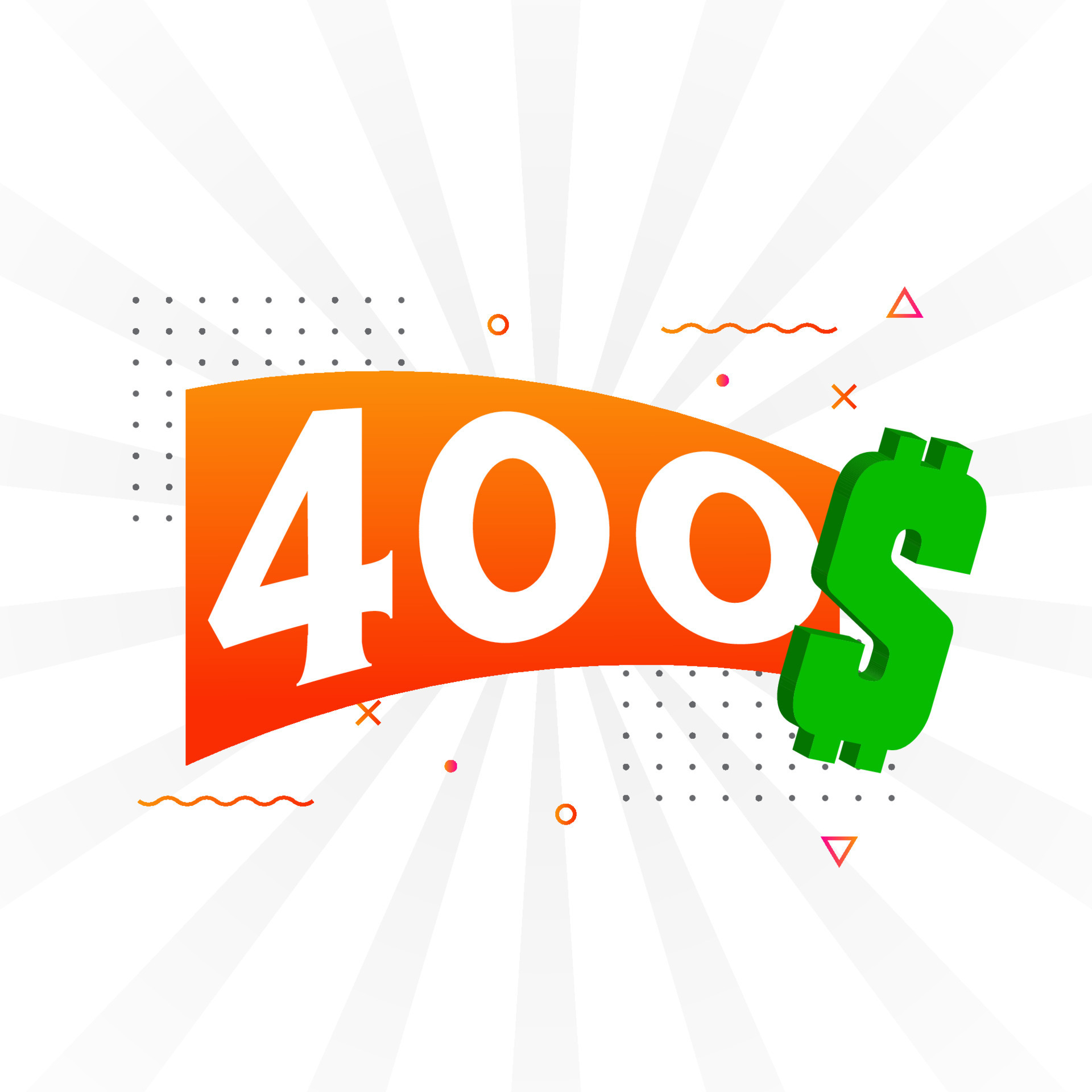 400 Dollar Currency Vector Text Symbol 400 USD United States Dollar 400 Dollar Currency Vector Text Symbol 400 USD United States Dollar