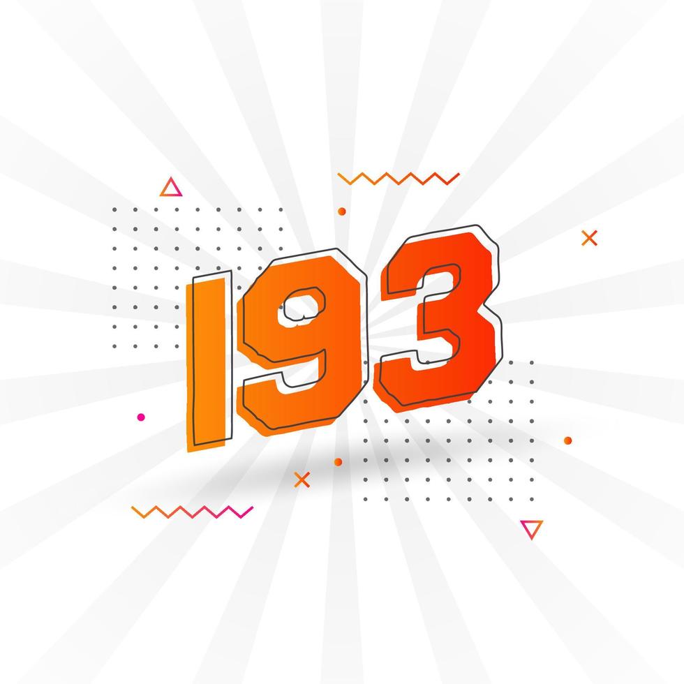 193 number vector font alphabet. Number 193 with decorative element stock vector 13890882 Vector ...