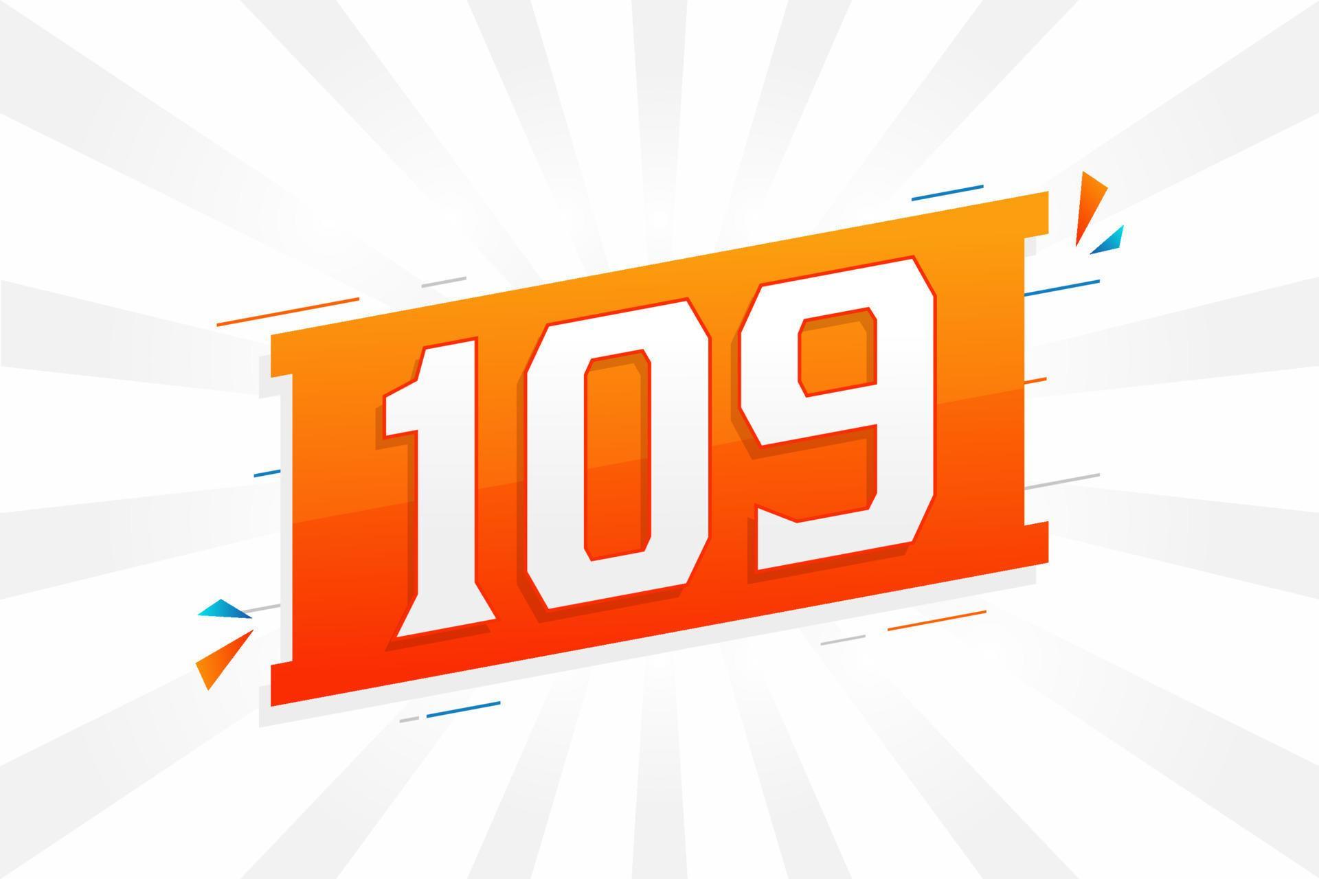109 number vector font alphabet. Number 109 with decorative element stock vector 13890887 Vector ...