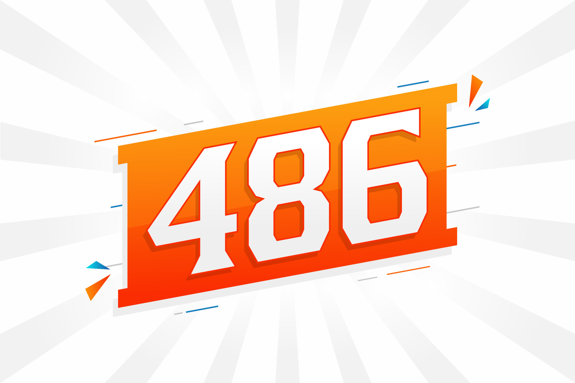486 number vector font alphabet. Number 486 with decorative element ... 486 number vector font alphabet. Number 486 with decorative element ...